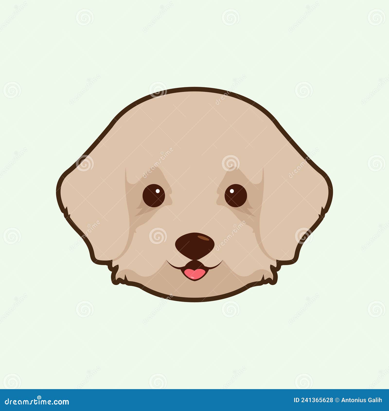 Cartoon Illustration of Cockapoo Cute Face. Vector Illustration of ...