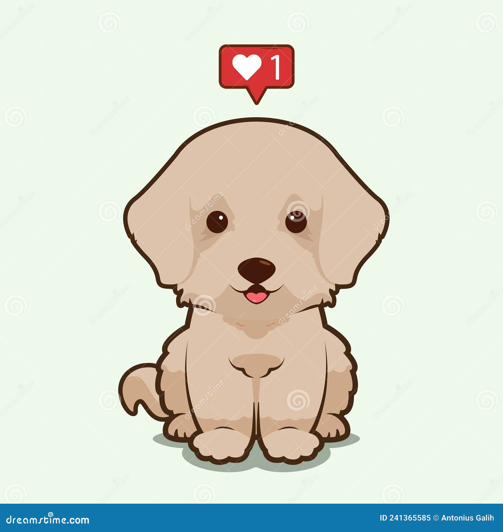 I Love My Cockapoo Silhouette Vector Illustration | CartoonDealer.com ...