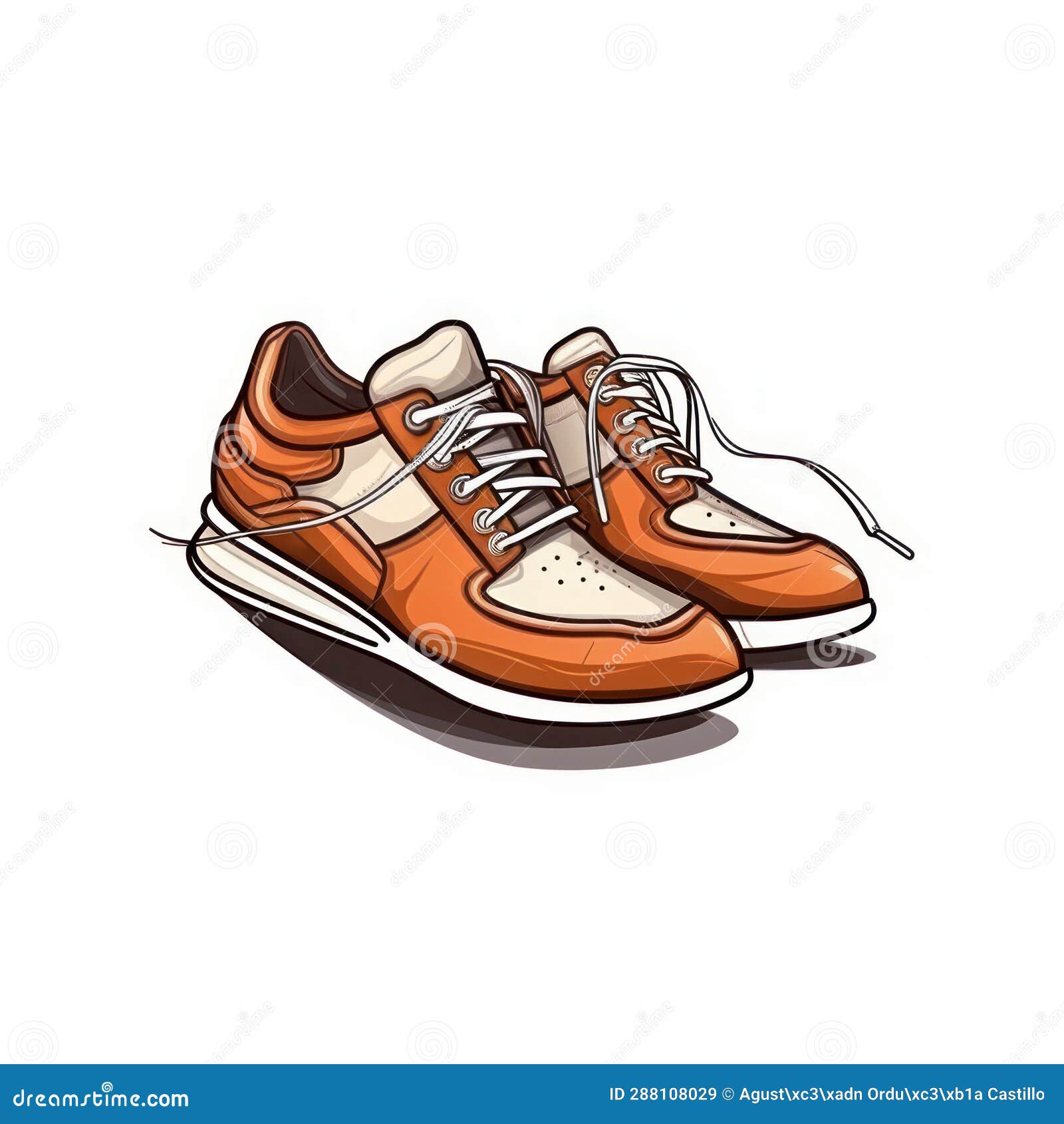 Cartoon Illustration of Comfortable Shoes. Stock Illustration ...