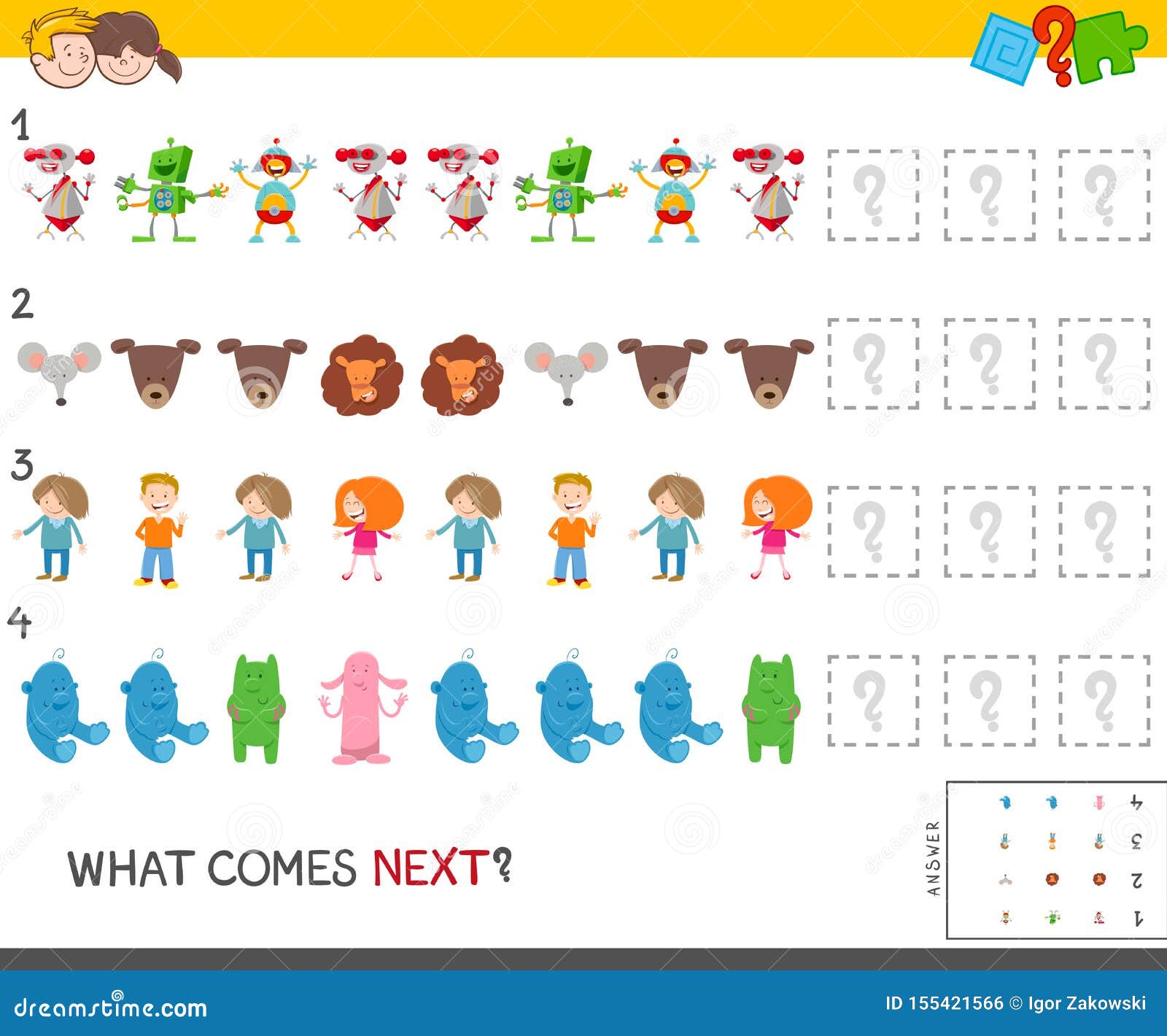 Educational Pattern Task for Children Stock Vector - Illustration of ...