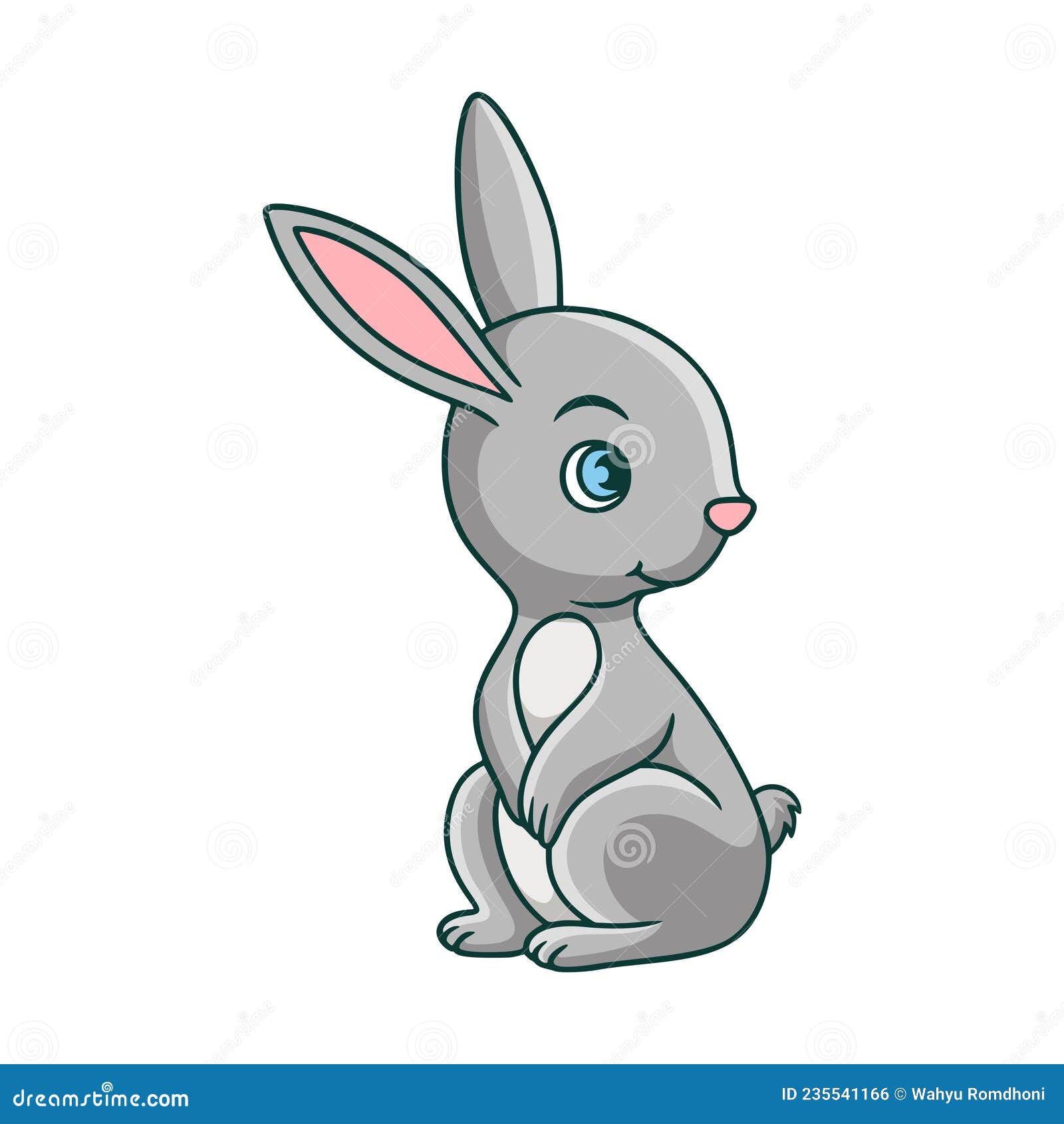 Cartoon Illustration Cool Rabbit Stock Illustration - Illustration of ...