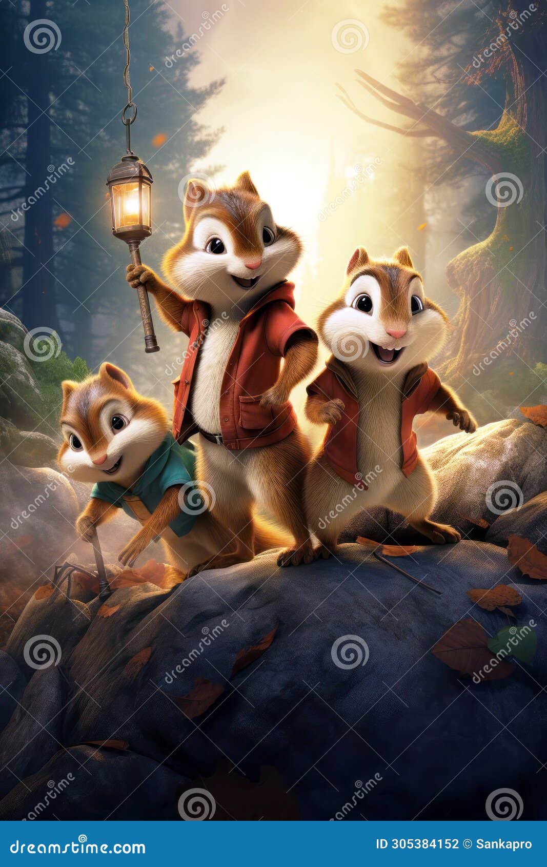 Cartoon Illustration of Cute Chipmunks19 Stock Illustration ...