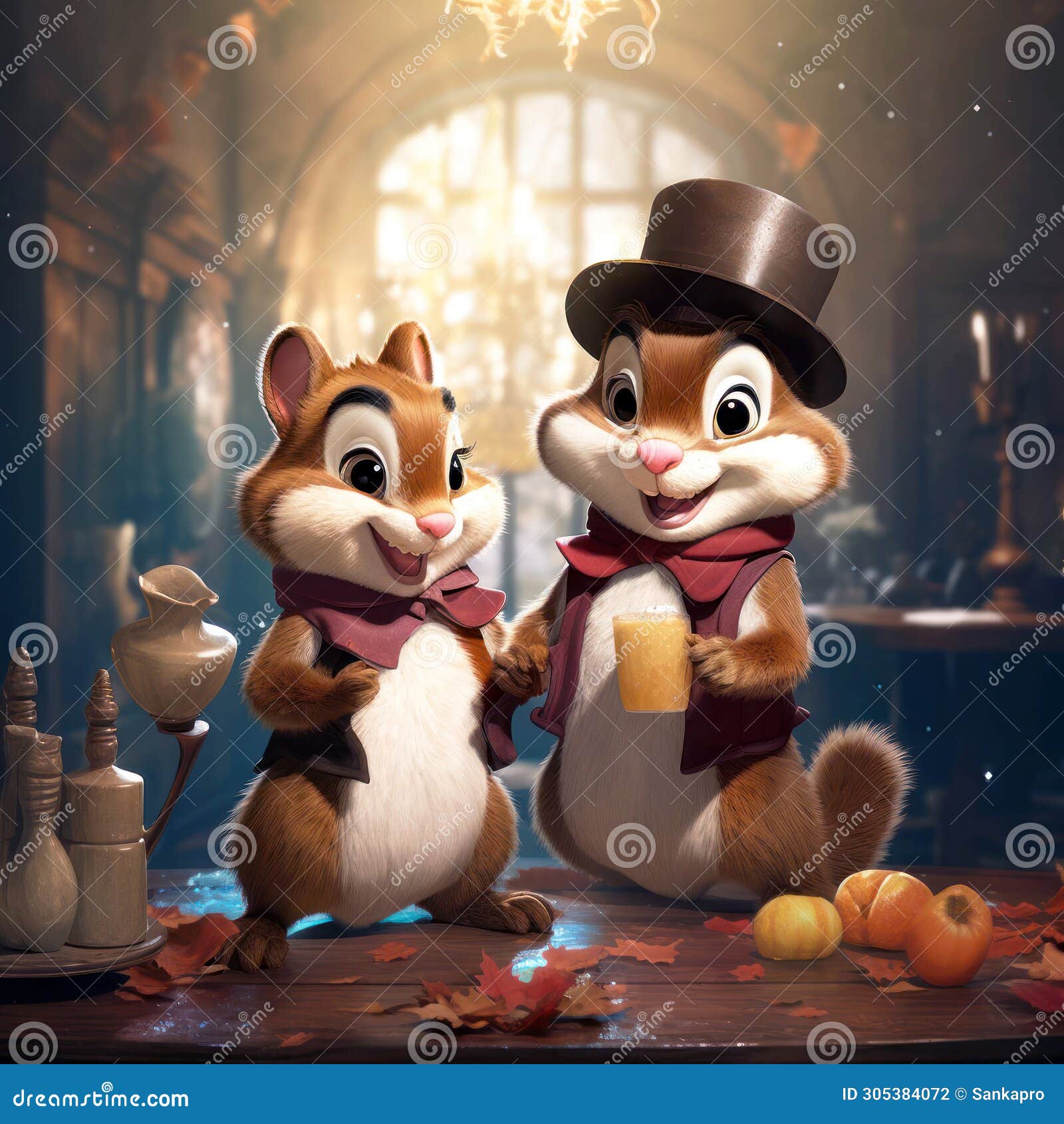 Cartoon Illustration of Cute Chipmunks8 Stock Illustration ...