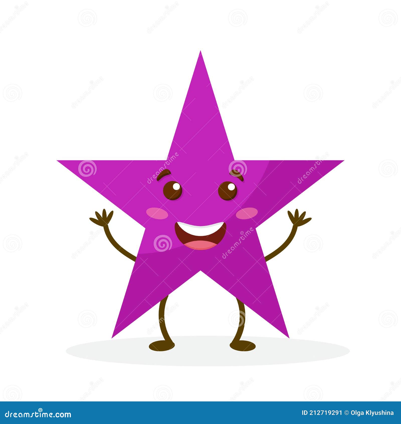 Cartoon Illustration Of A Cute Shining Star Character | CartoonDealer ...
