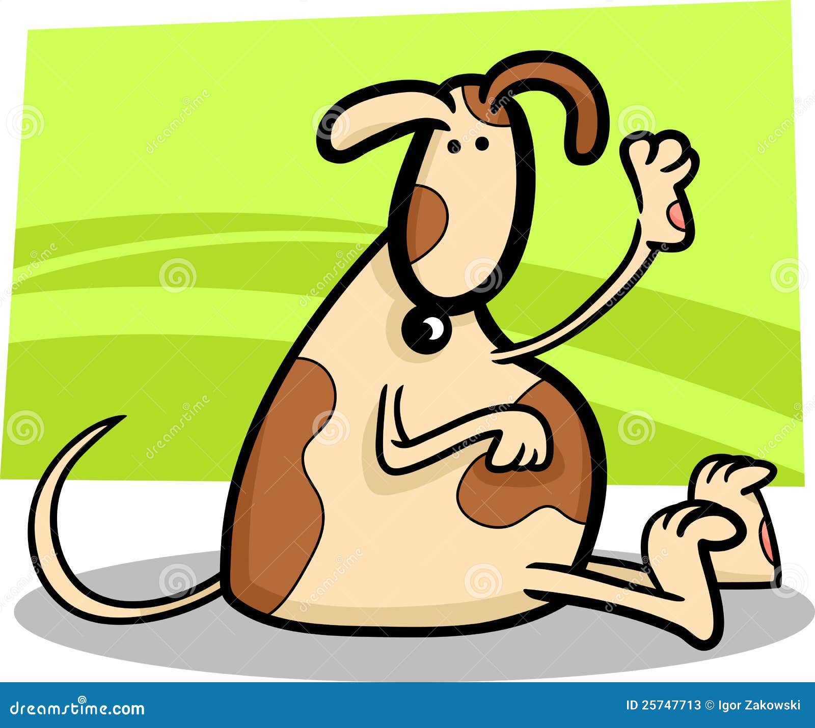 Cartoon Illustration of Cute Spotted Dog Stock Vector - Illustration of ...