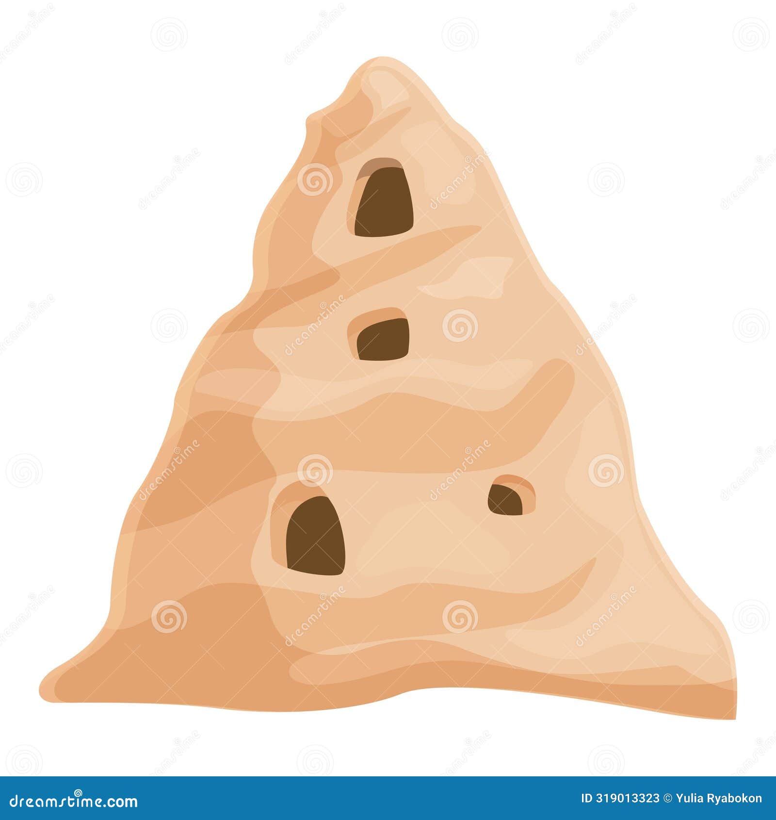 Cartoon Illustration of a Desert Ant Hill Stock Vector - Illustration ...