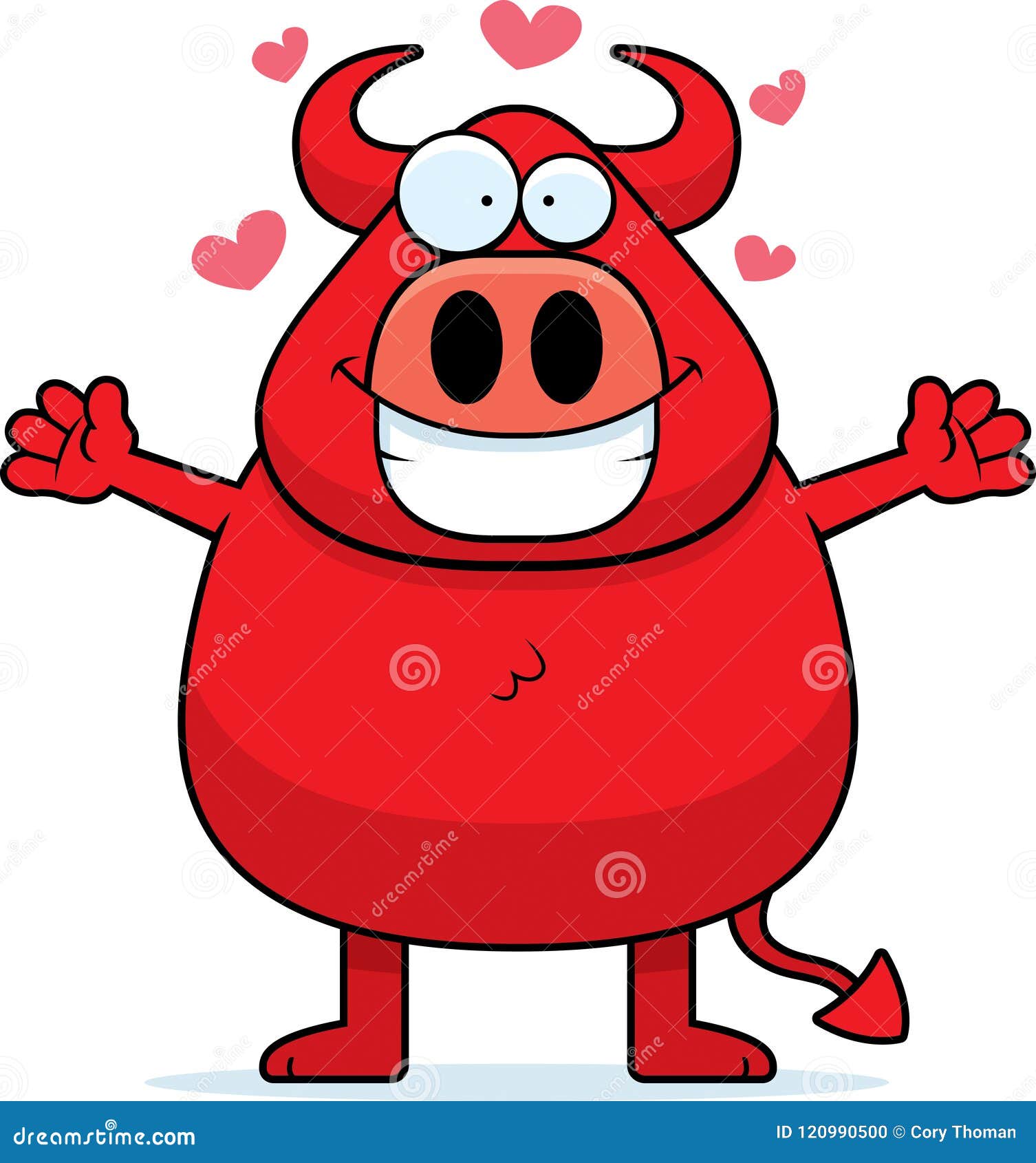 Cartoon Devil Hug stock vector. Illustration of vector - 120990500