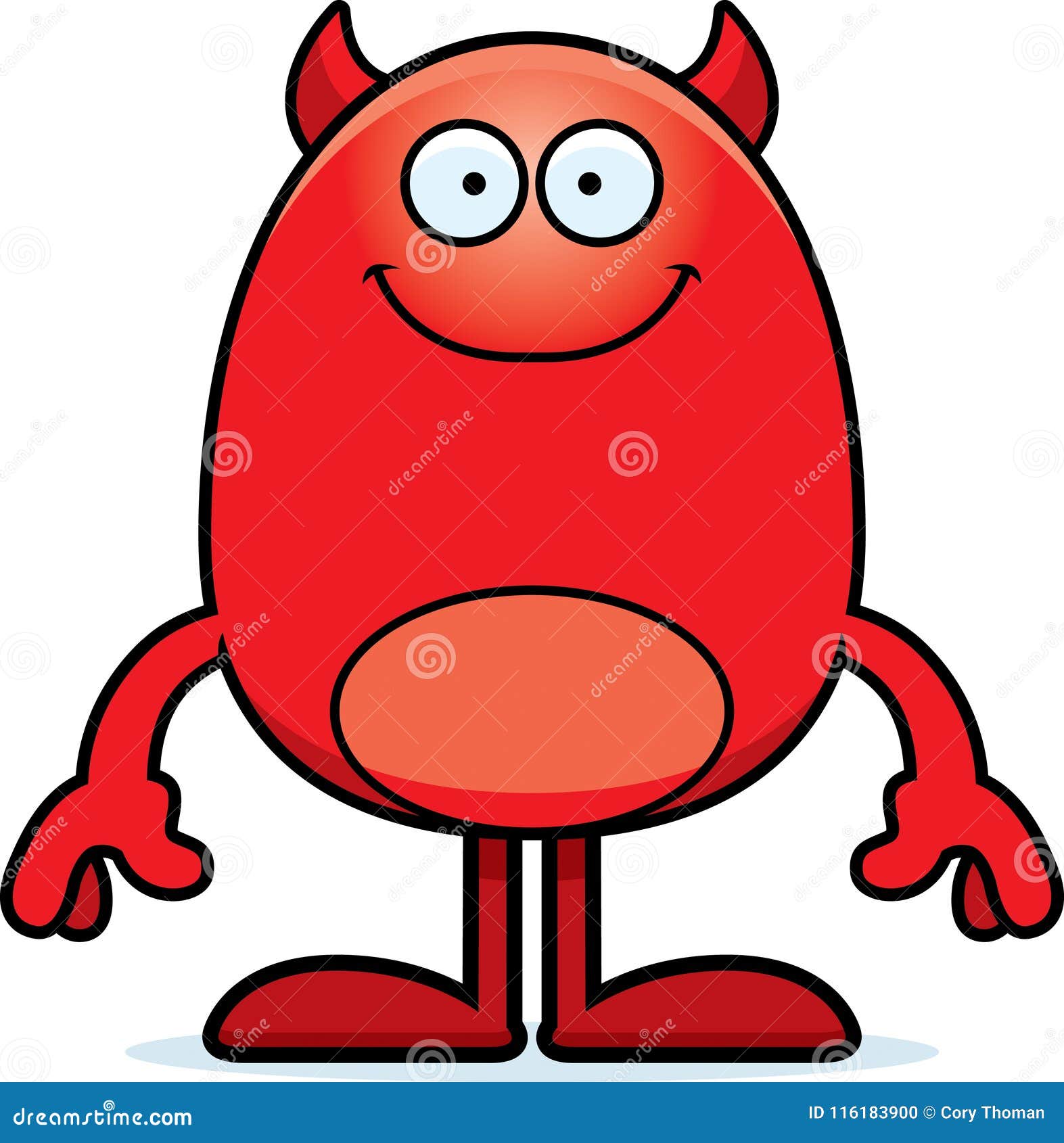 Cartoon Devil Smiling stock vector. Illustration of clip - 116183900