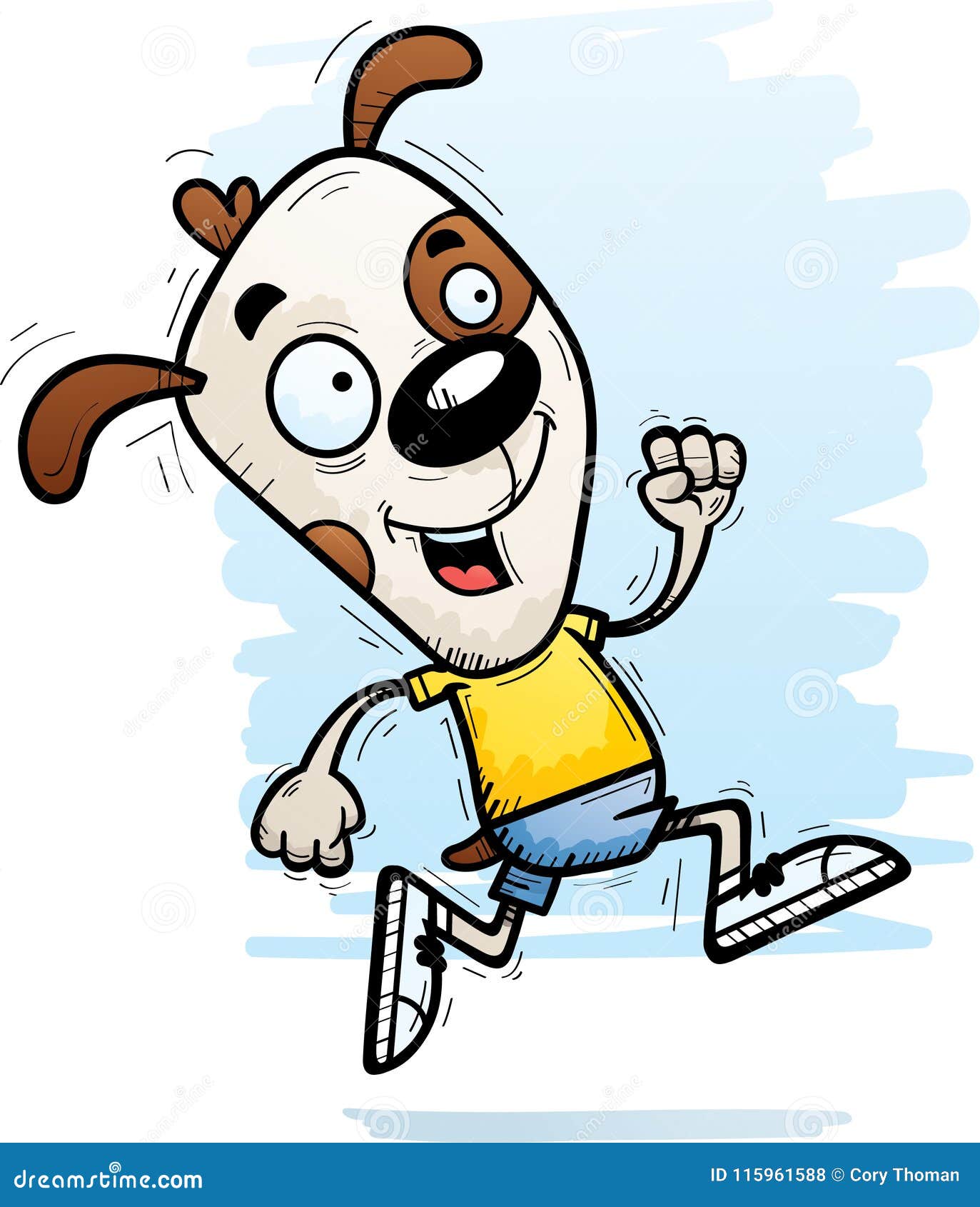 Cartoon Dog Running stock vector. Illustration of jogging - 115961588