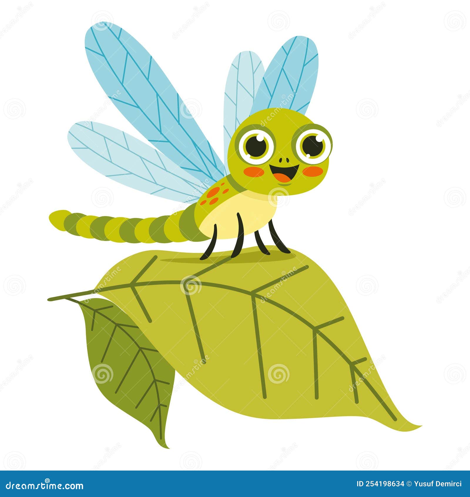 Cartoon Illustration of a Dragonfly Stock Illustration - Illustration ...