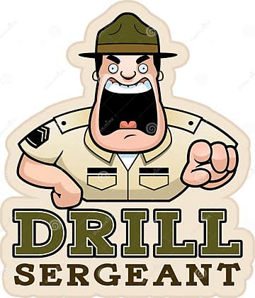 Cartoon Drill Sergeant Text Stock Vector - Illustration of angry ...