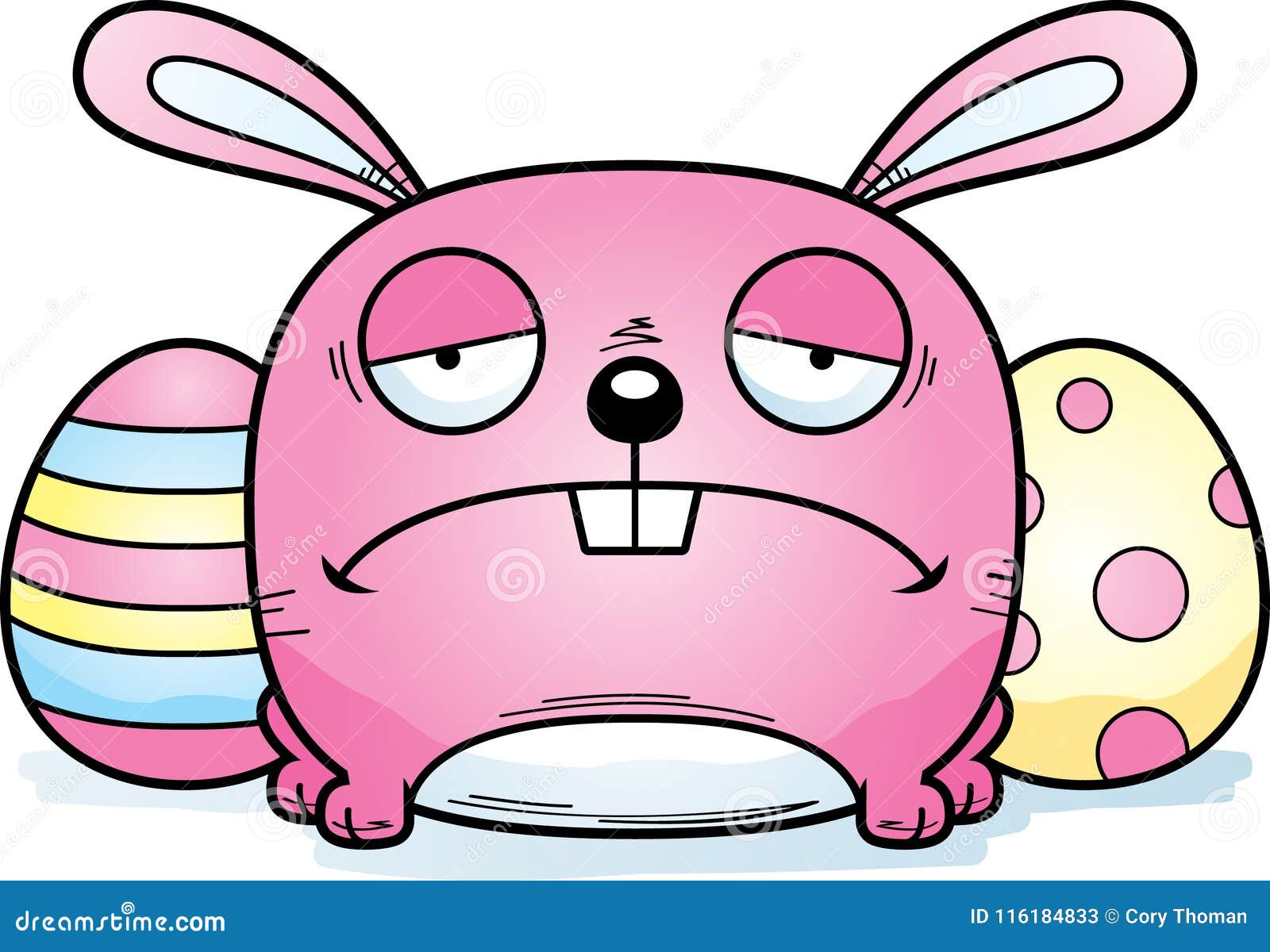 Depressed Cartoon Easter Bunny Stock Vector - Illustration of upset ...