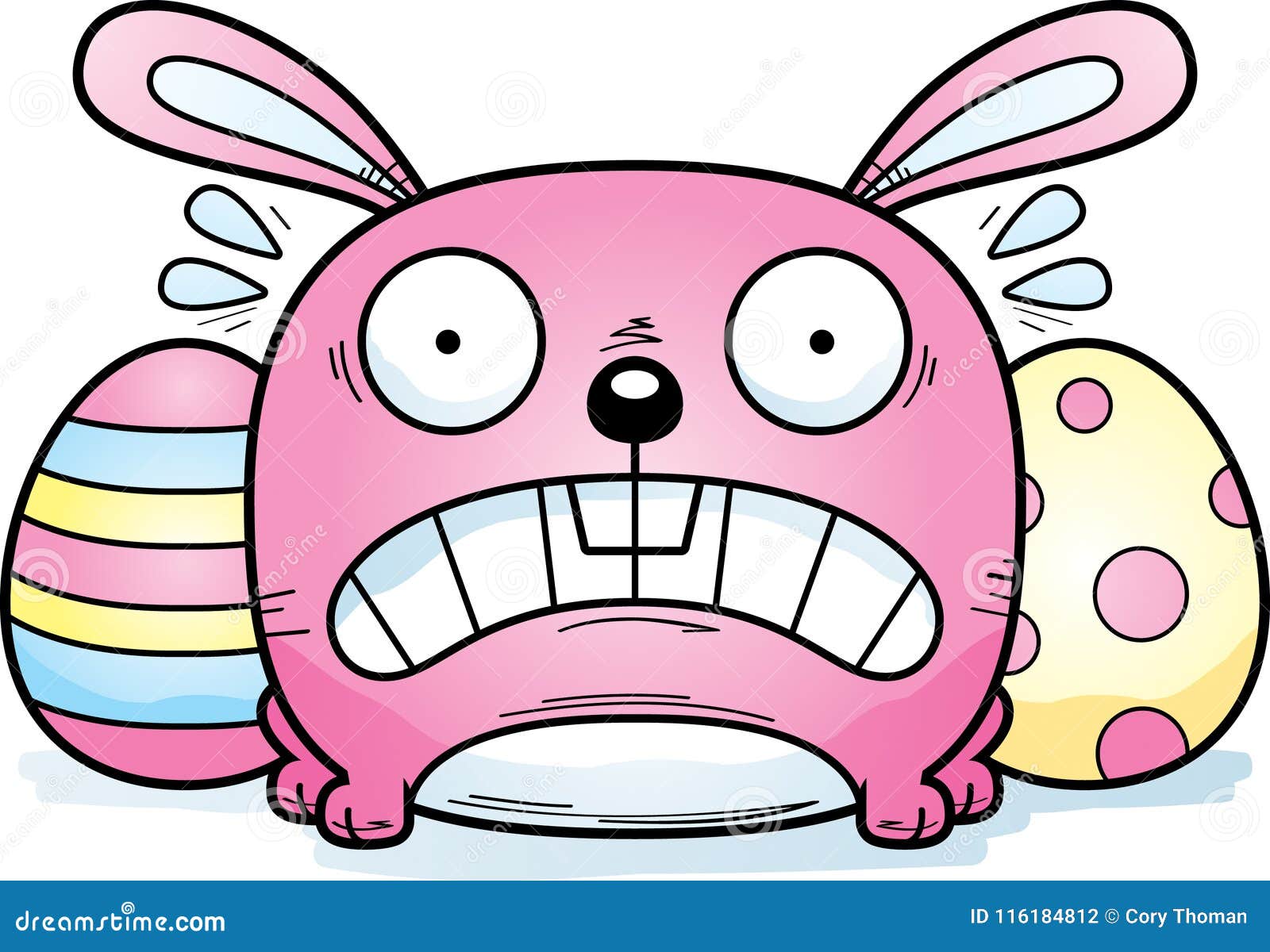 Terrified Cartoon Easter Bunny Stock Vector - Illustration of vector ...