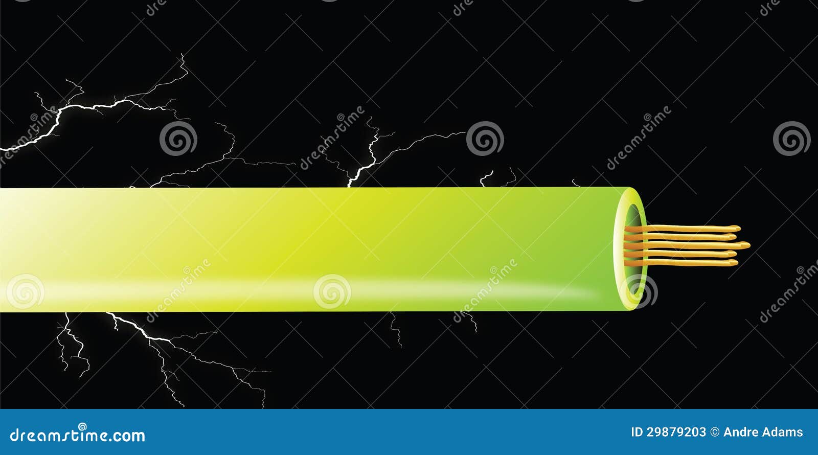 Electrical cable stock illustration. Illustration of spark - 29879203