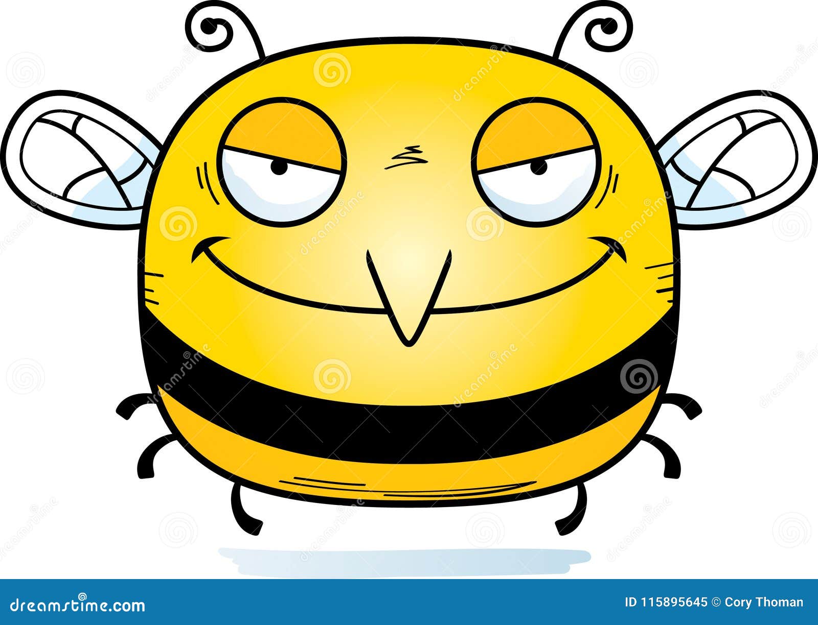 Evil Little Bee stock vector. Illustration of vector - 115895645