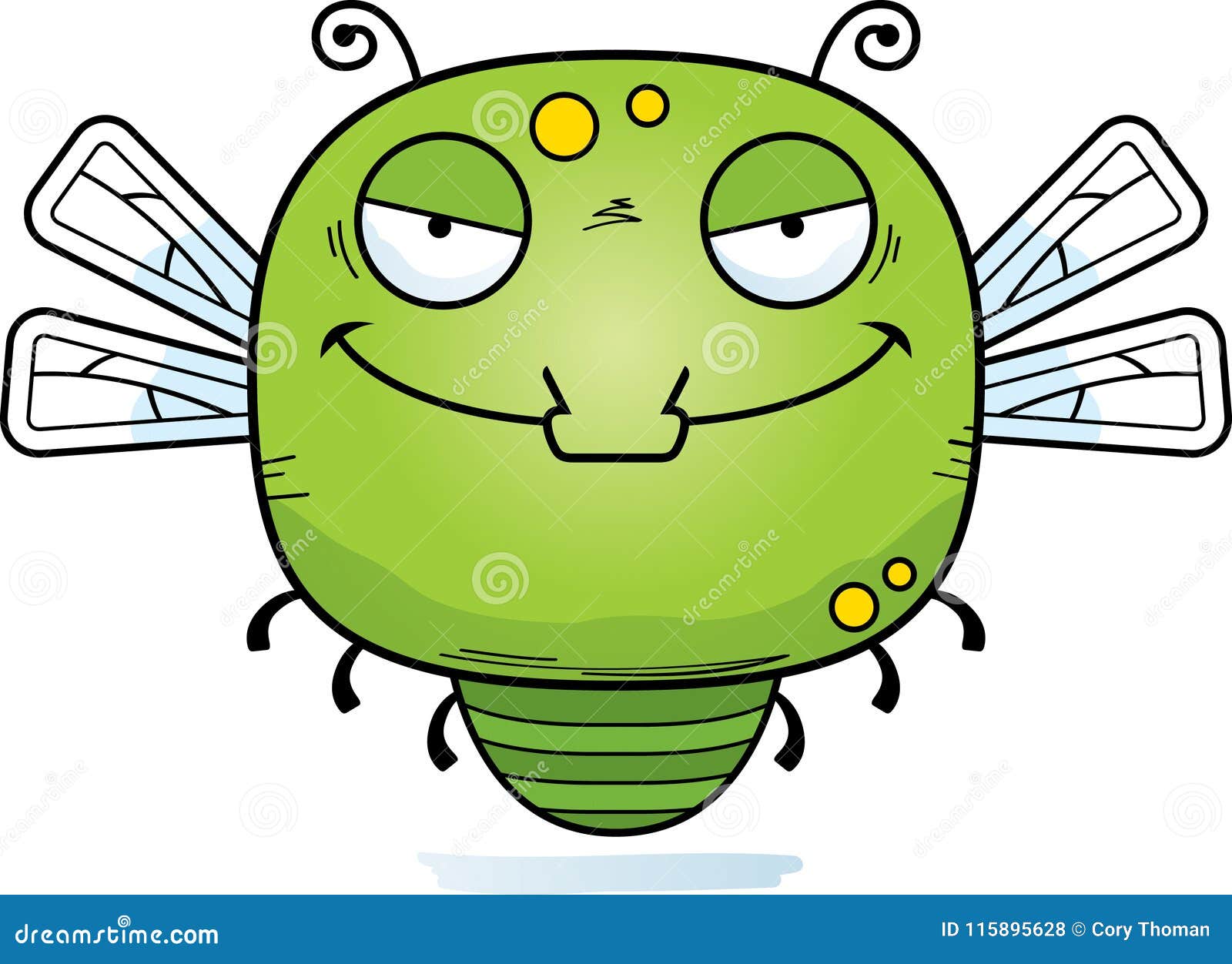 Evil Little Dragonfly stock vector. Illustration of clipart - 115895628