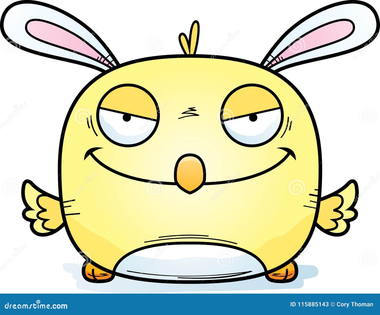 Evil Cartoon Easter Bunny Chick Stock Vector - Illustration of devious ...