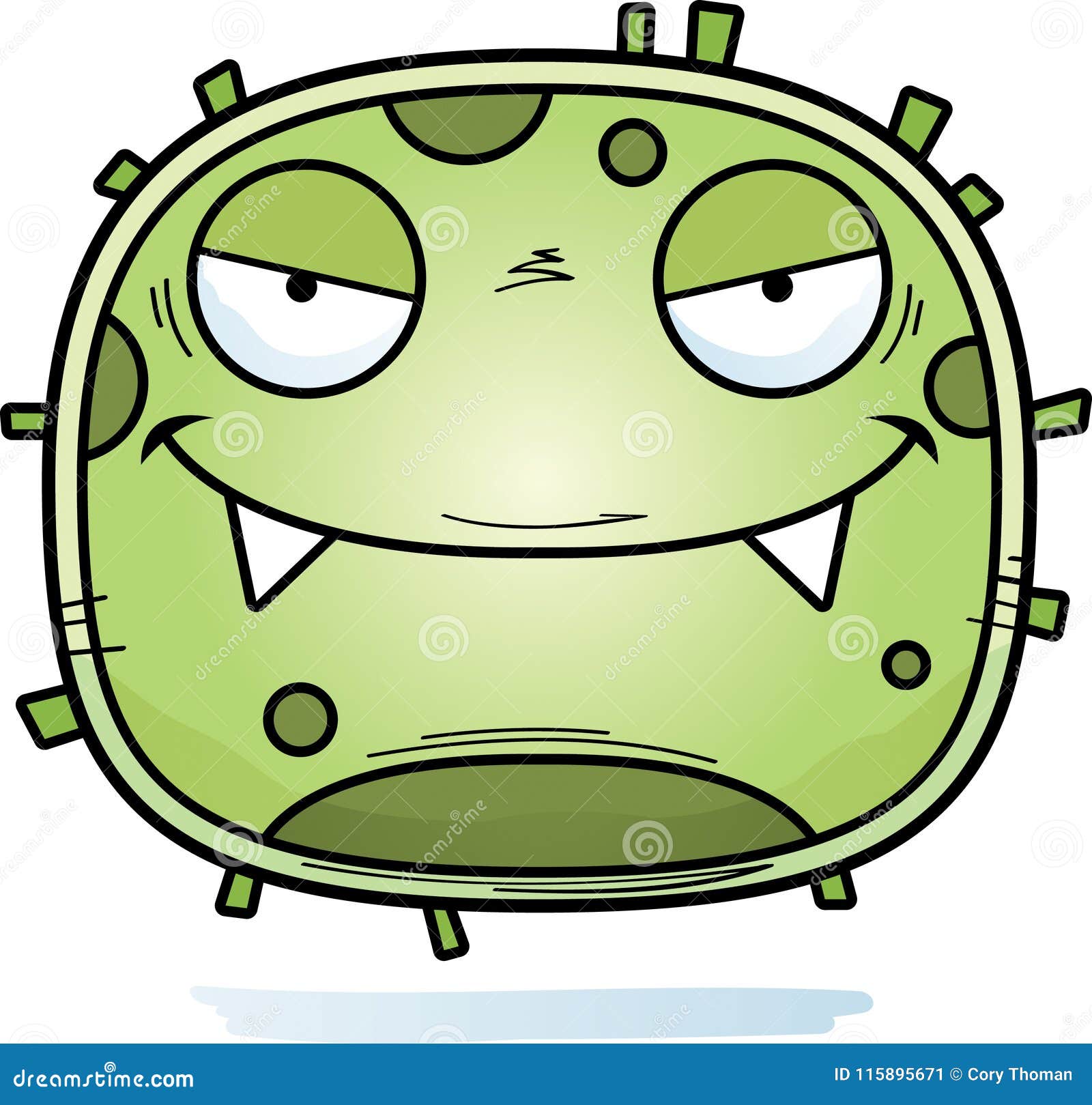 Evil Germ Microbe stock vector. Illustration of cell - 115895671