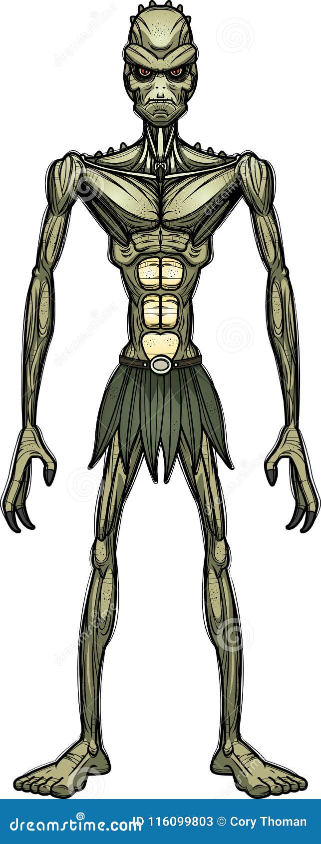 Evil Cartoon Lizard Man stock vector. Illustration of angry - 116099803