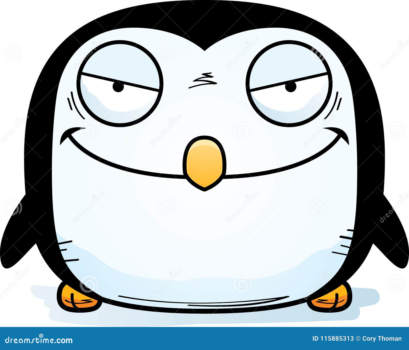 Evil Little Penguin stock vector. Illustration of penguin - 115885313