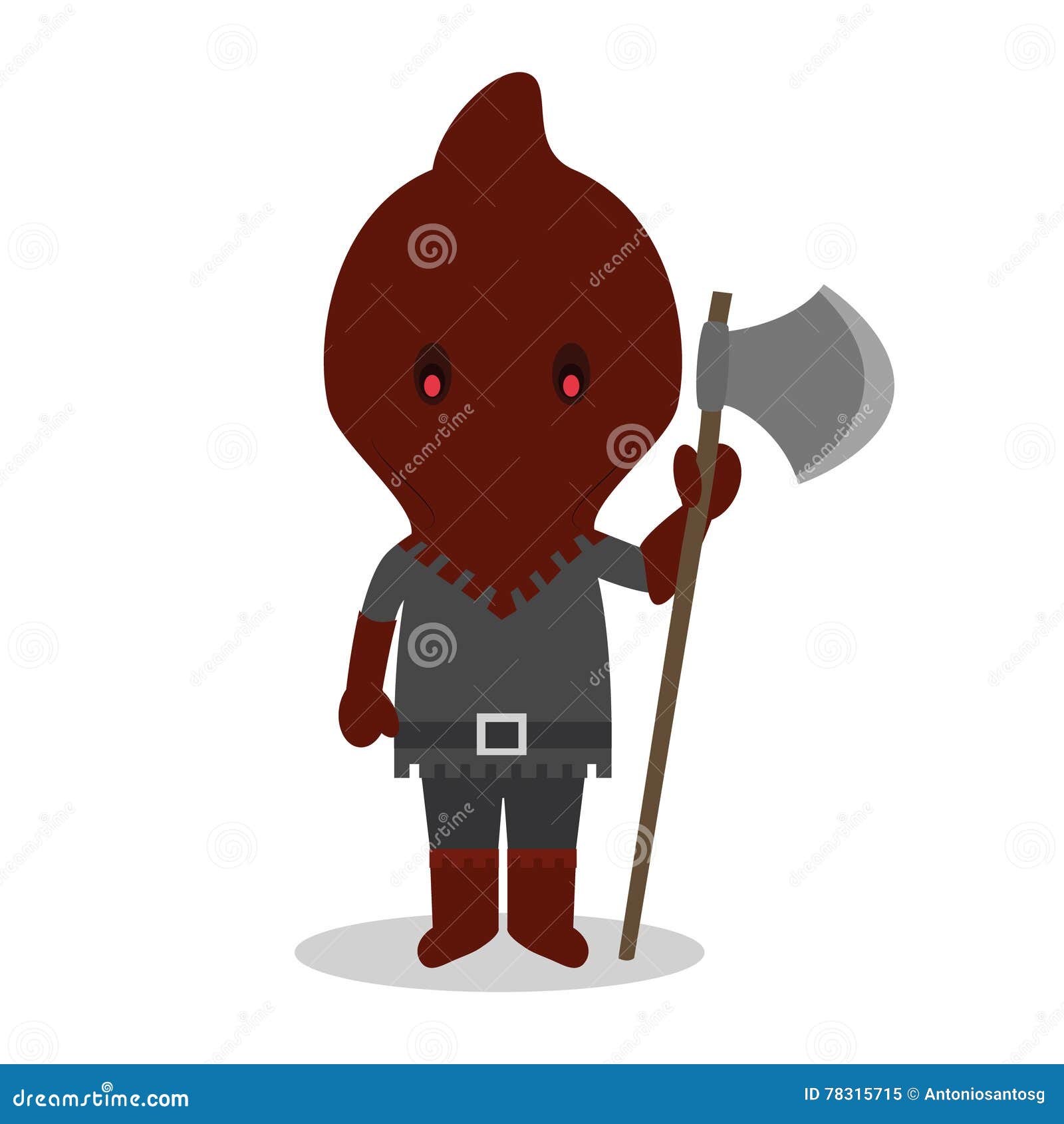 Illustration A Executioner Character For Halloween In Flat Style ...