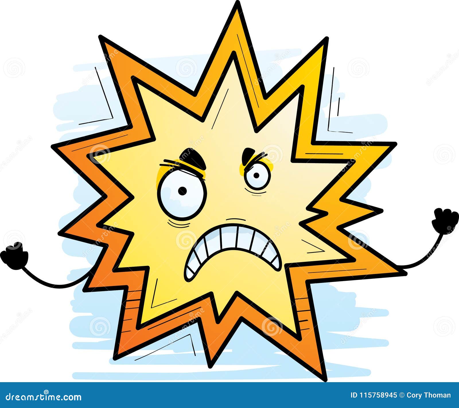 Angry Cartoon Explosion stock vector. Illustration of angry - 115758945