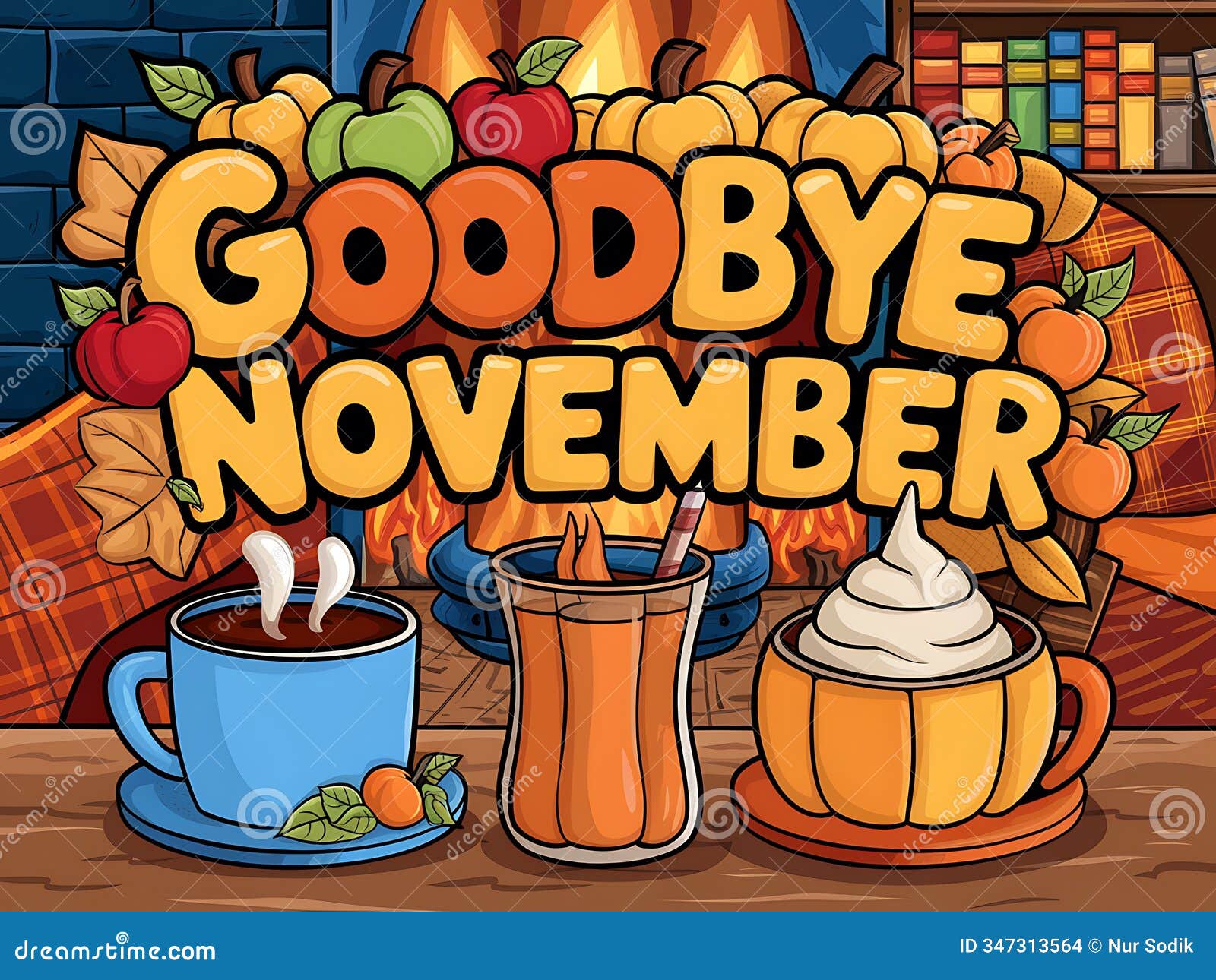 Goodbye November with Cozy Fireplace, Hot Drinks, and Autumn Decor ...