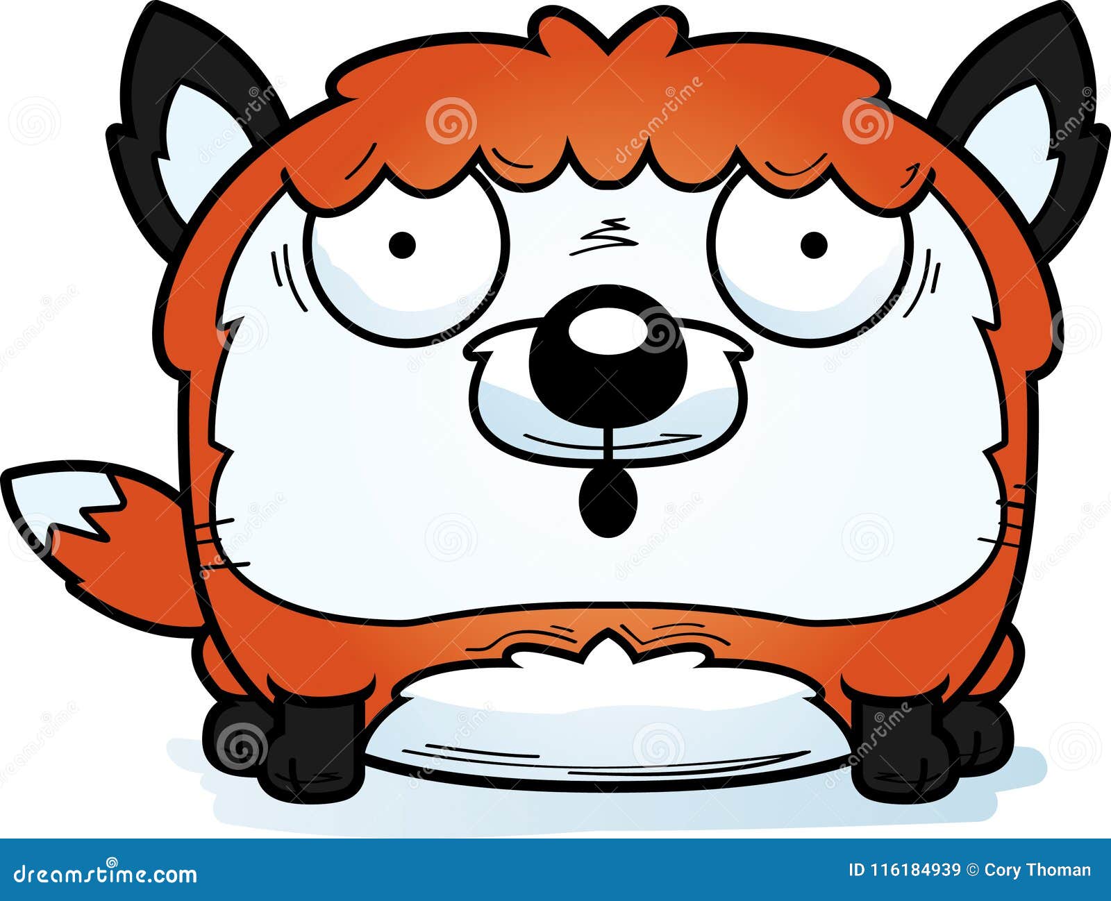 Surprised Cartoon Fox stock vector. Illustration of scared - 116184939