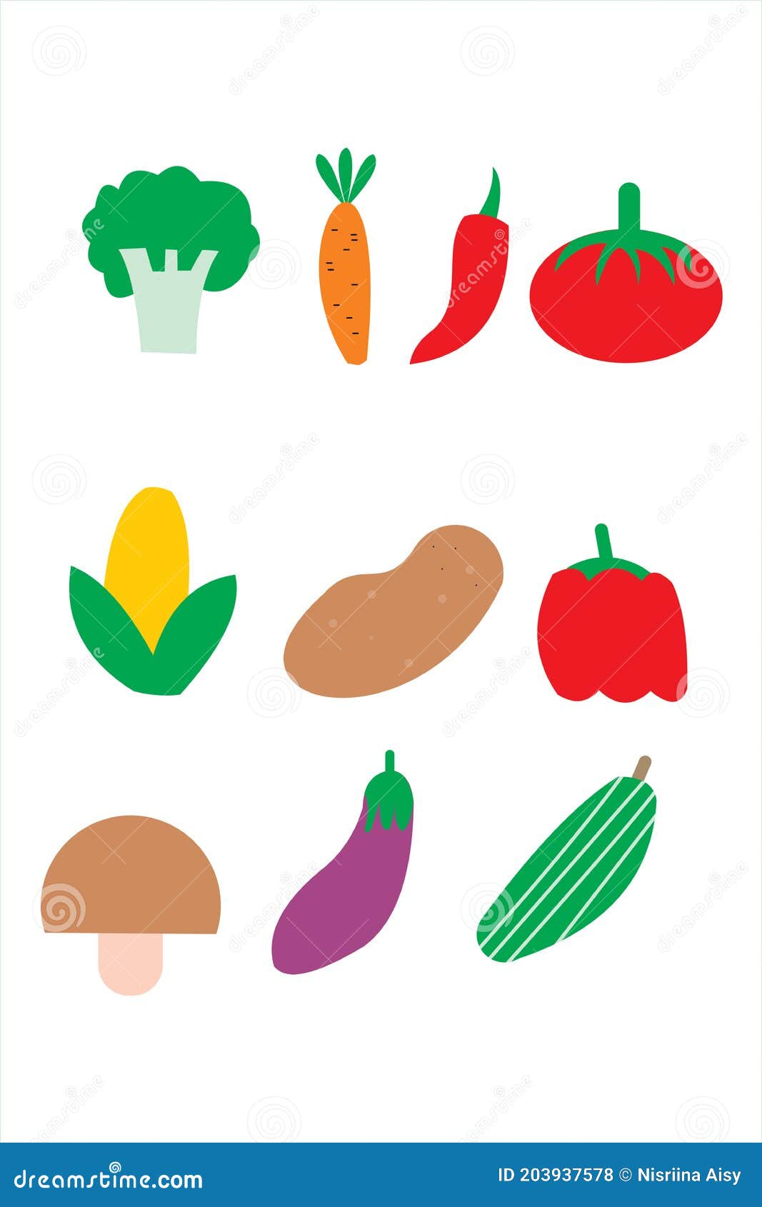 Cartoon Illustration of Fresh Vegetables Stock Vector - Illustration of ...