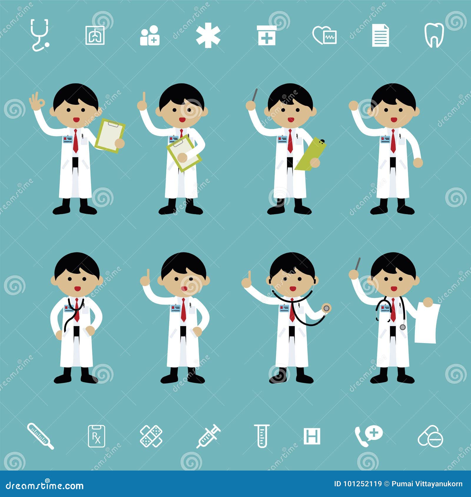 Illustration of a Friendly Young Doctor Stock Vector - Illustration of ...
