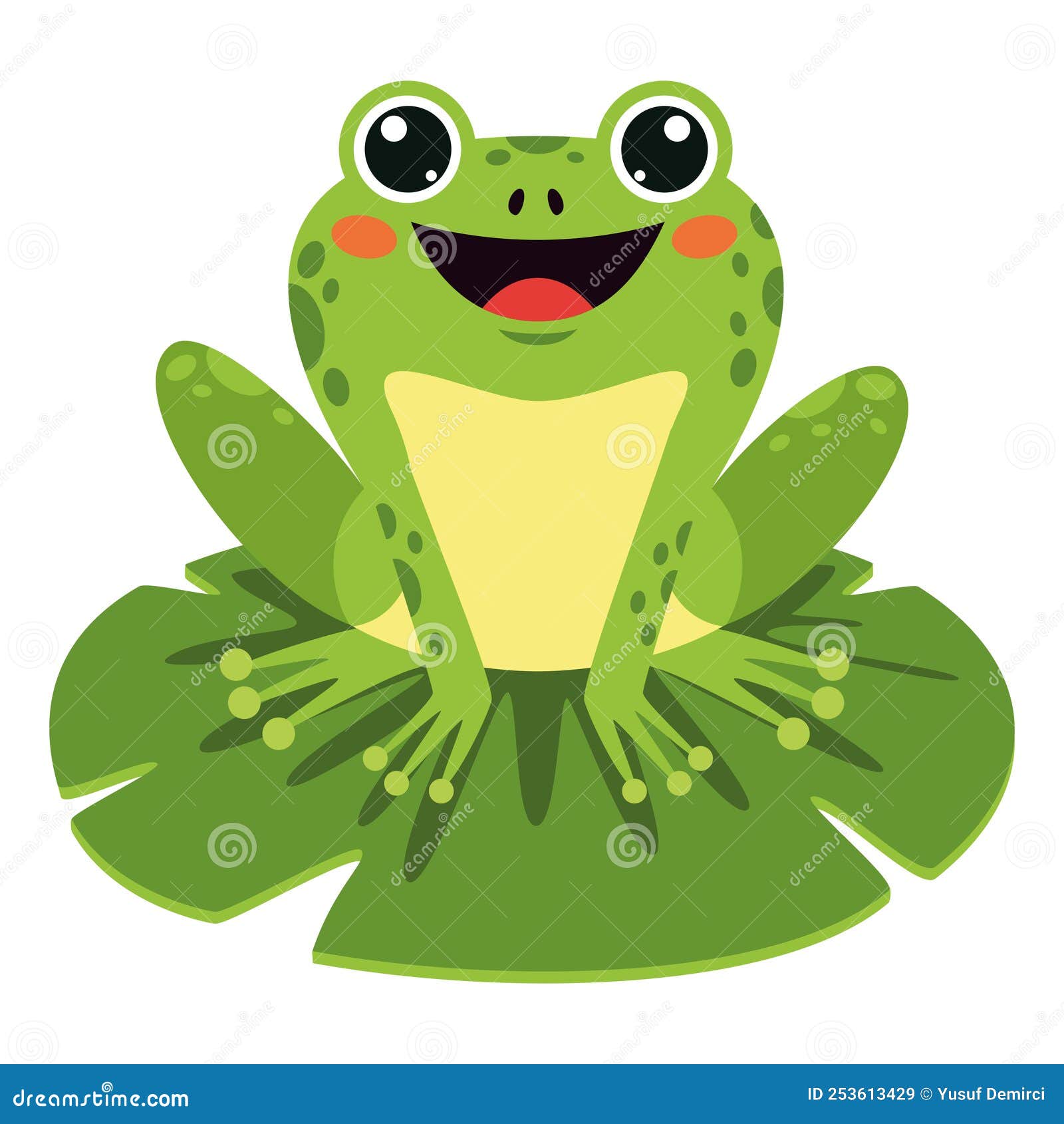 Cartoon Illustration of a Frog Stock Illustration - Illustration of ...