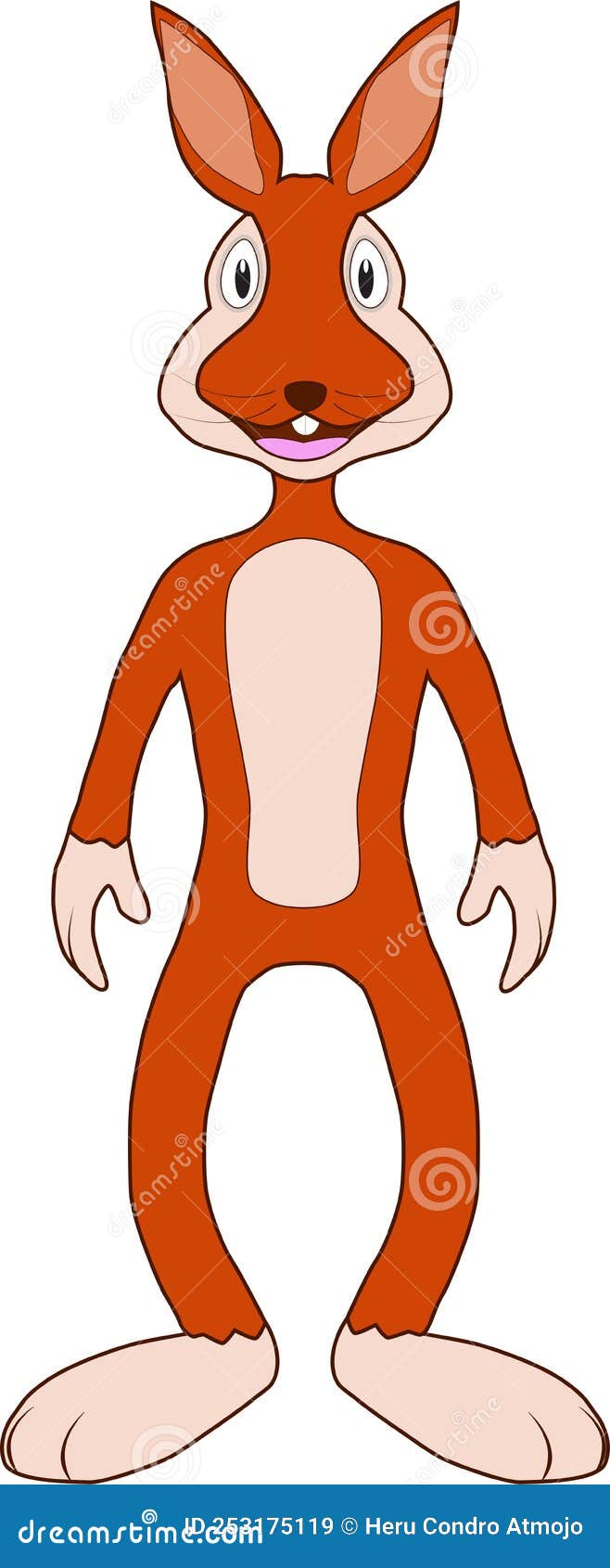 Cartoon Illustration of a Funny and Cool Rabbit Stock Vector ...