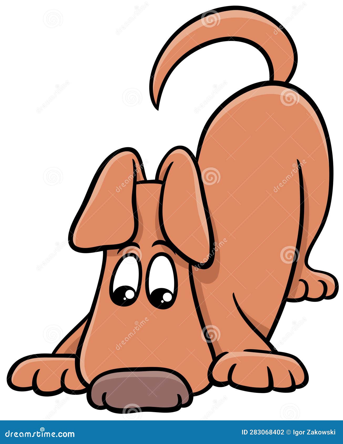 Funny Cartoon Sniffing Brown Dog Comic Animal Character Stock Vector ... Funny Cartoon Sniffing Brown Dog Comic Animal Character Stock Vector ...