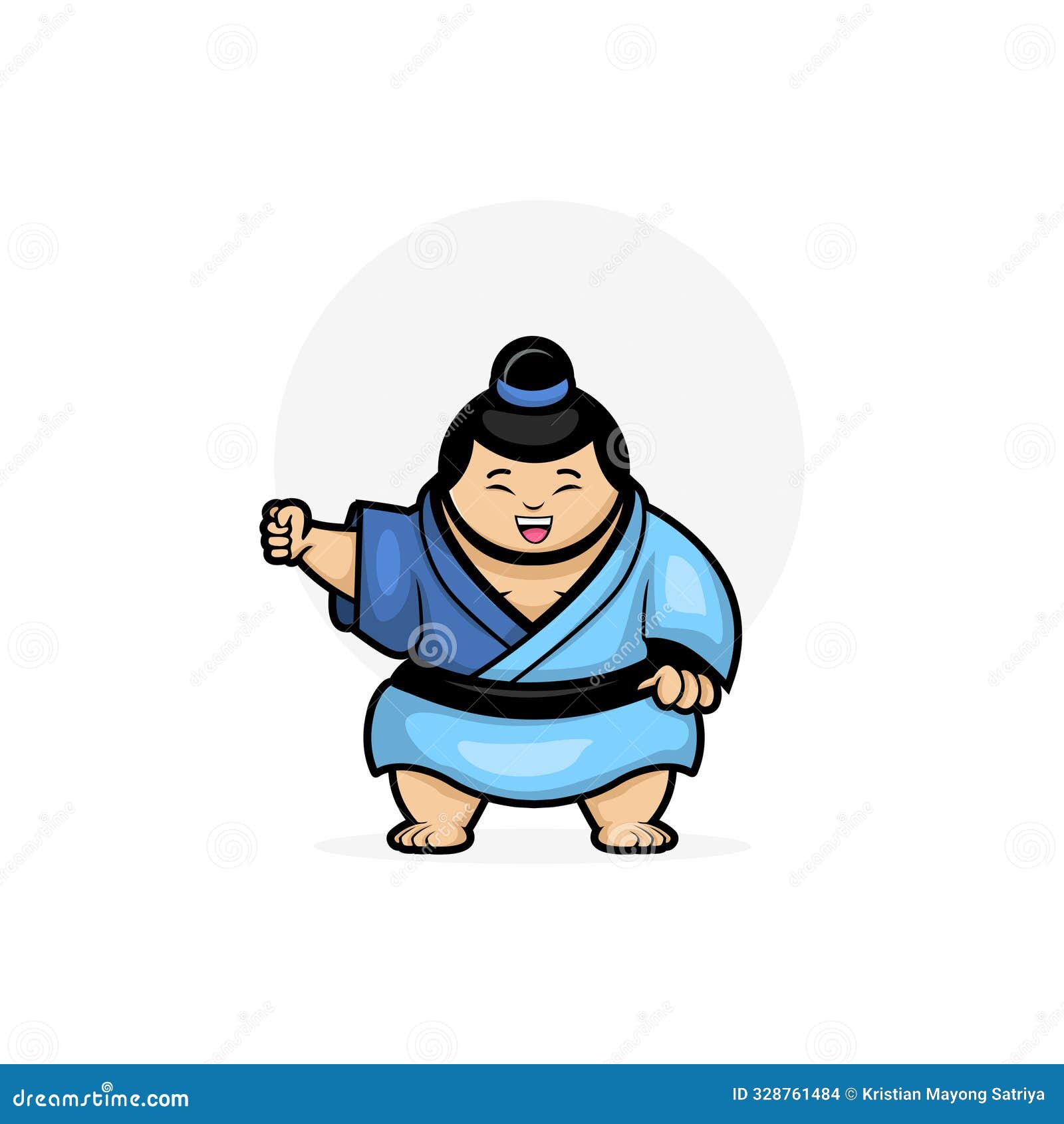 Cartoon Illustration Of A Funny Sumo | CartoonDealer.com #328761484
