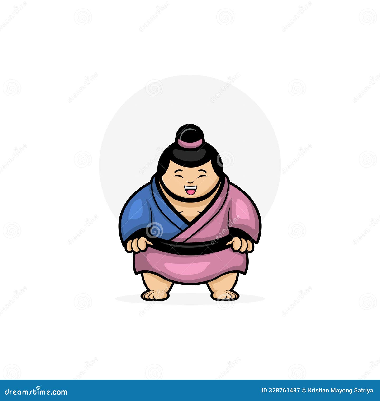 Cartoon Illustration Of A Funny Sumo | CartoonDealer.com #328761487