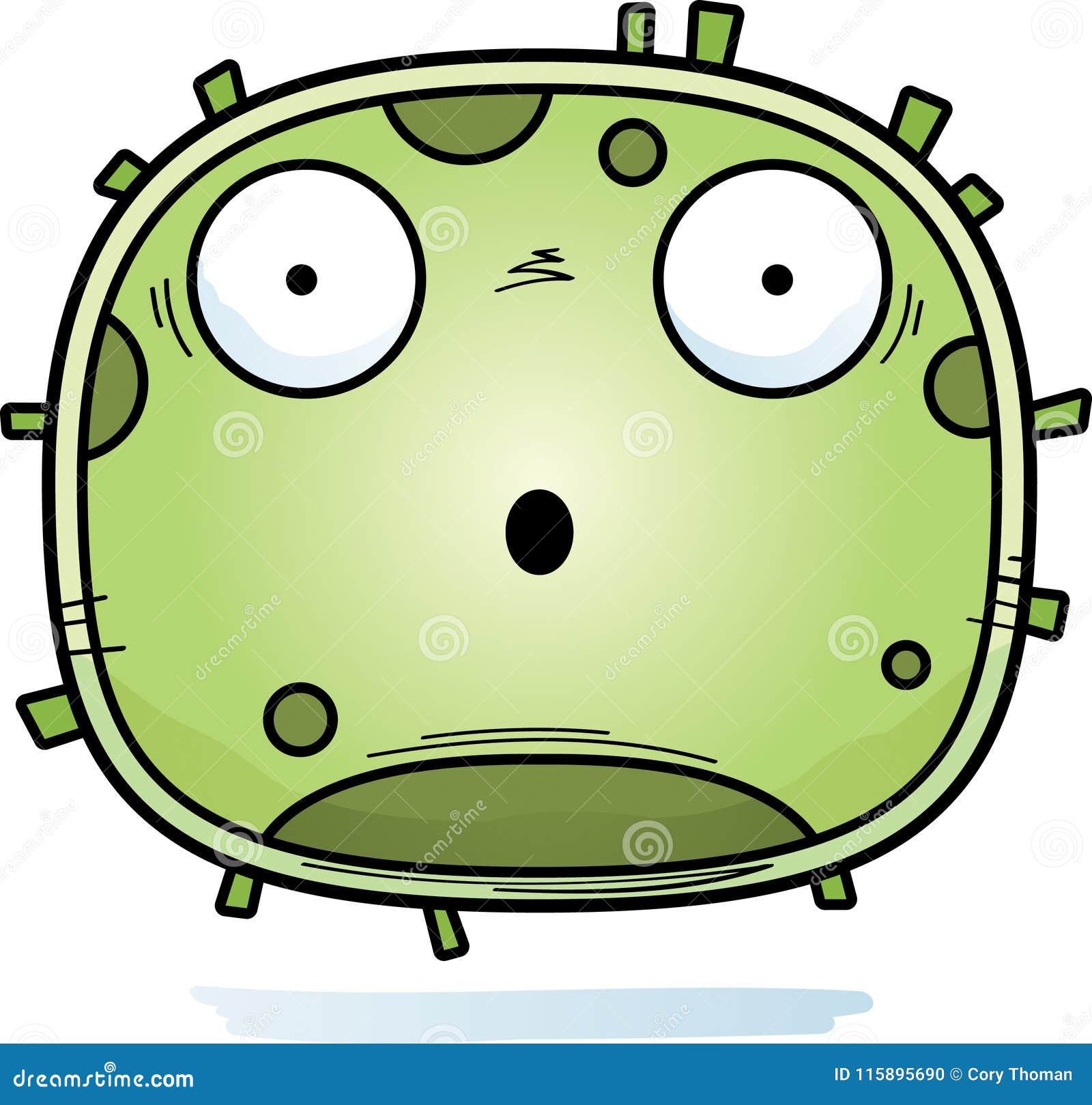 Surprised Germ Microbe stock vector. Illustration of bacteria - 115895690