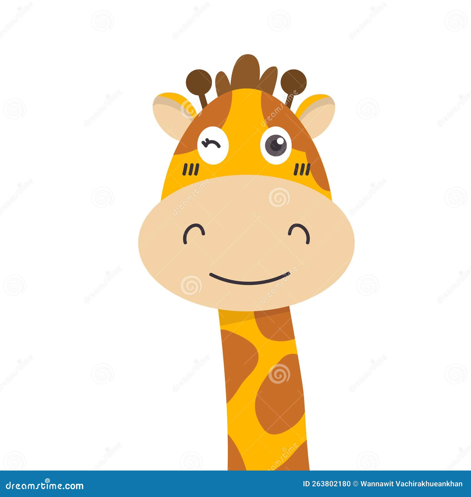 Cartoon Illustration of a Giraffe Stock Vector - Illustration of ...