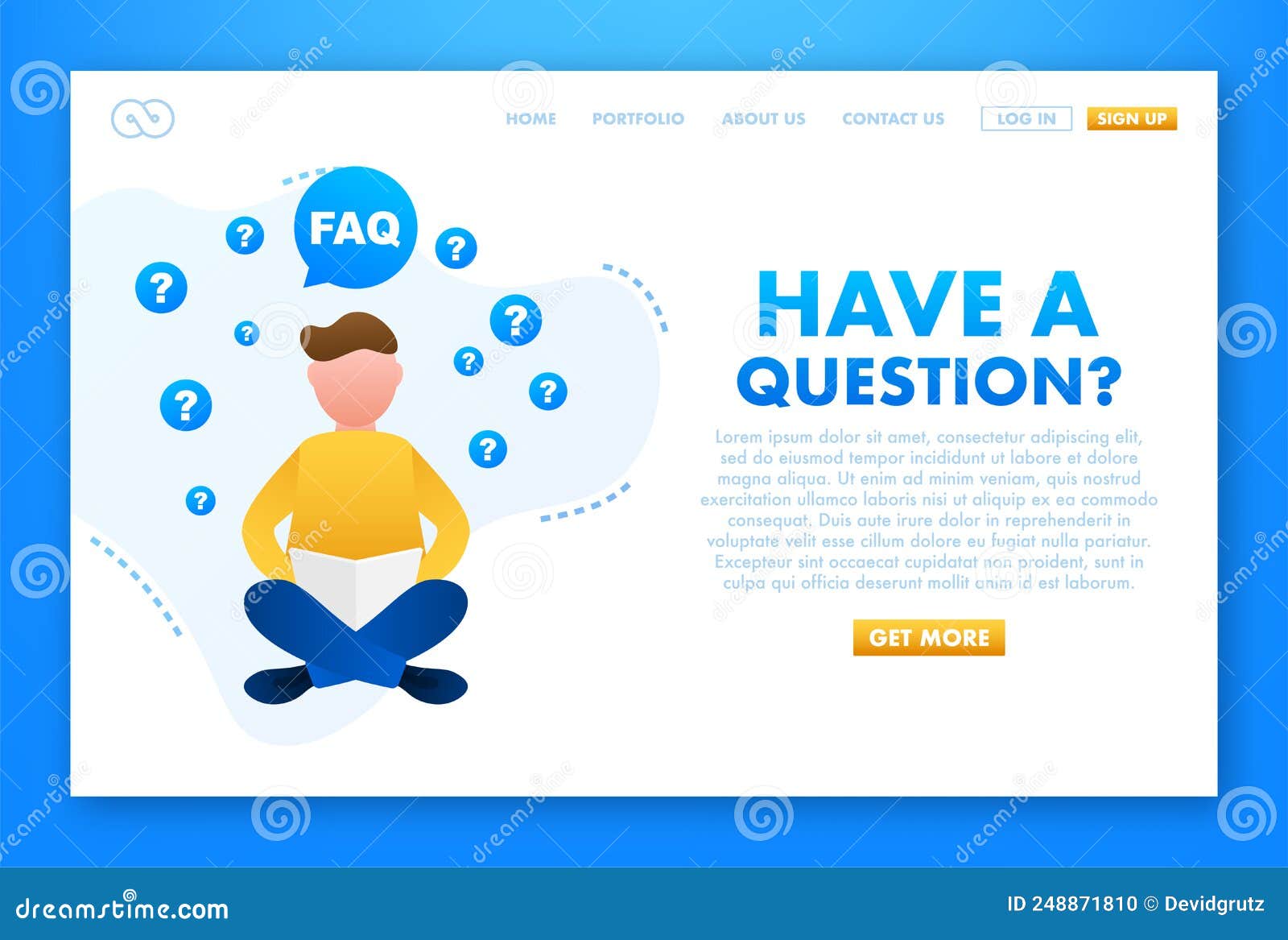 Cartoon Illustration with Have a Question Vector Illustration, Flat ...
