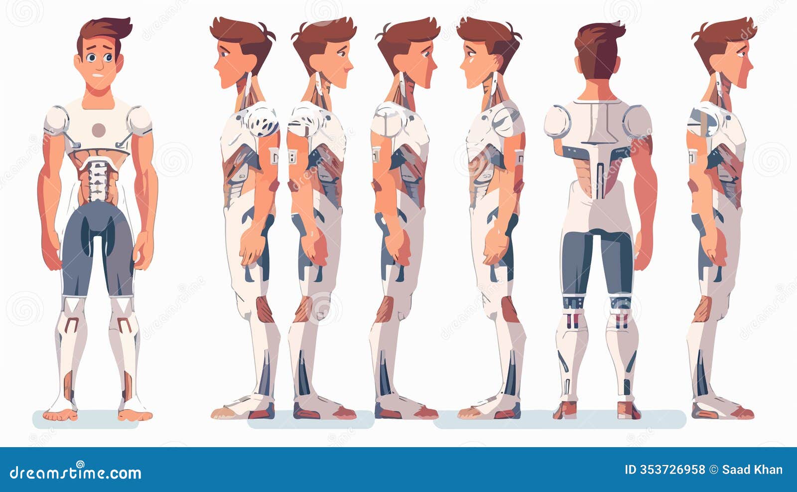 Enhancing Human Abilities: Isolated Cartoon Vector Illustration for ...