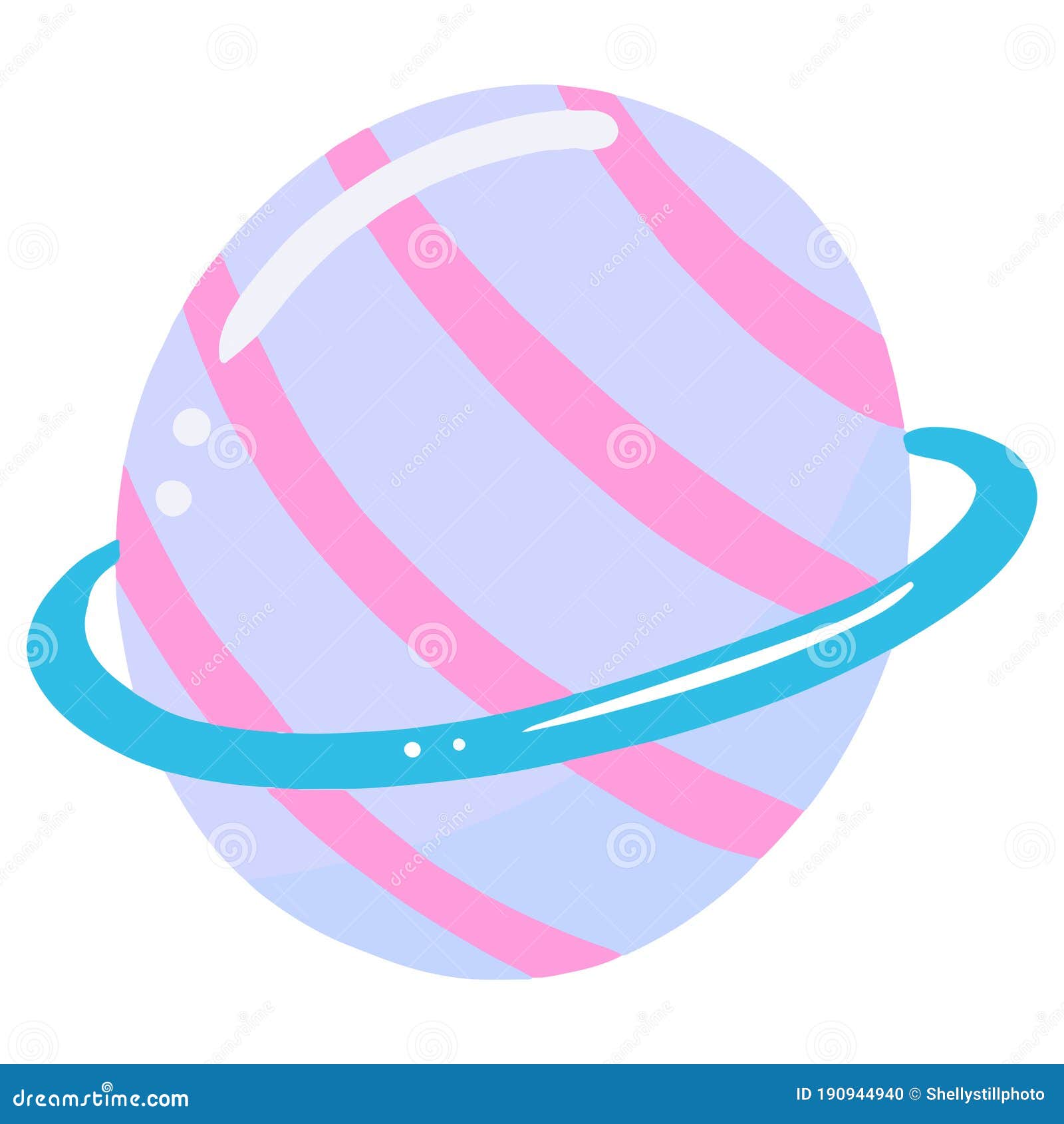 Cartoon Illustration of an Imaginary Plant in Space for Logo or Icon ...