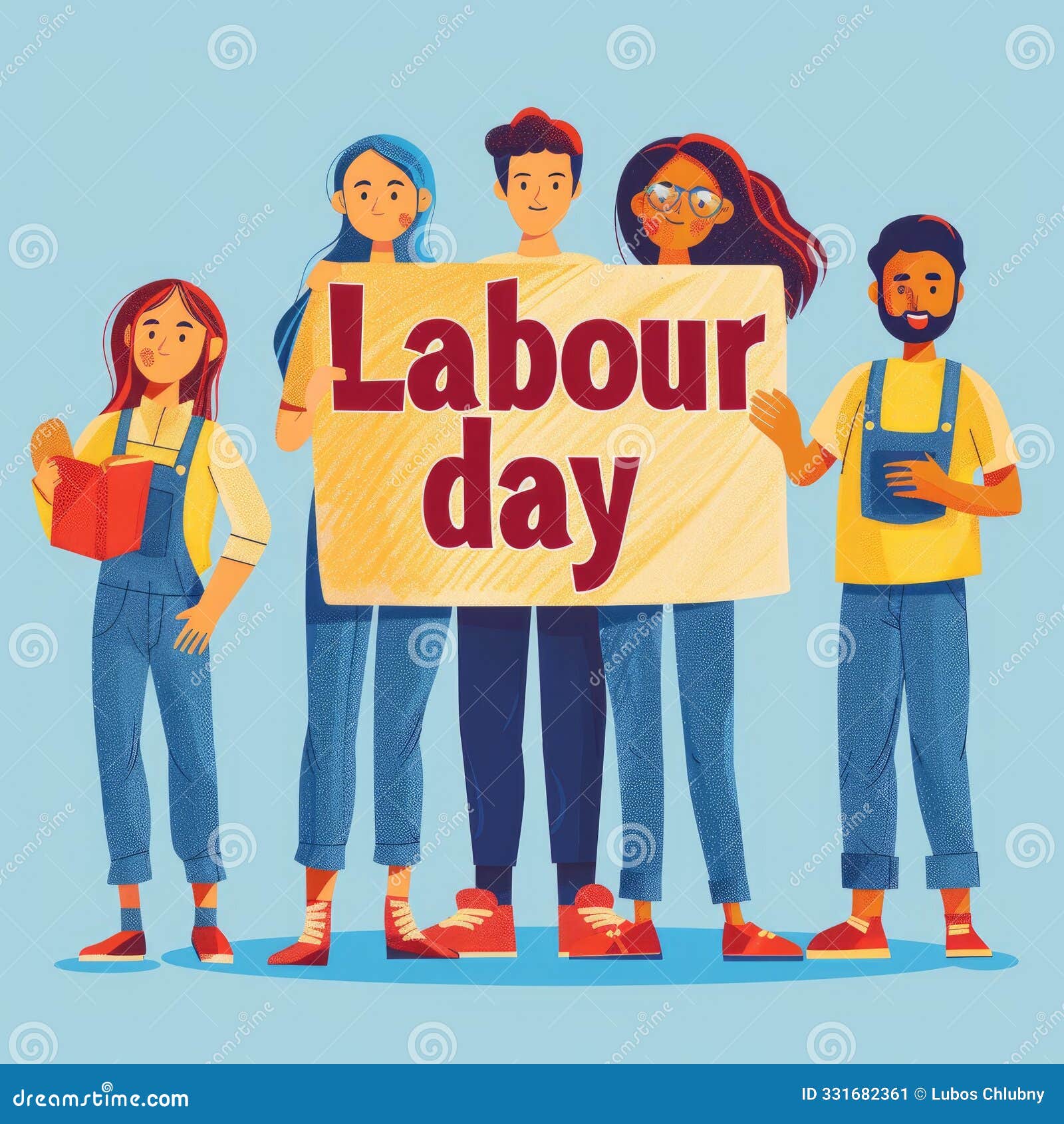Cartoon Illustration Of Labour Day Celebration | CartoonDealer.com ...