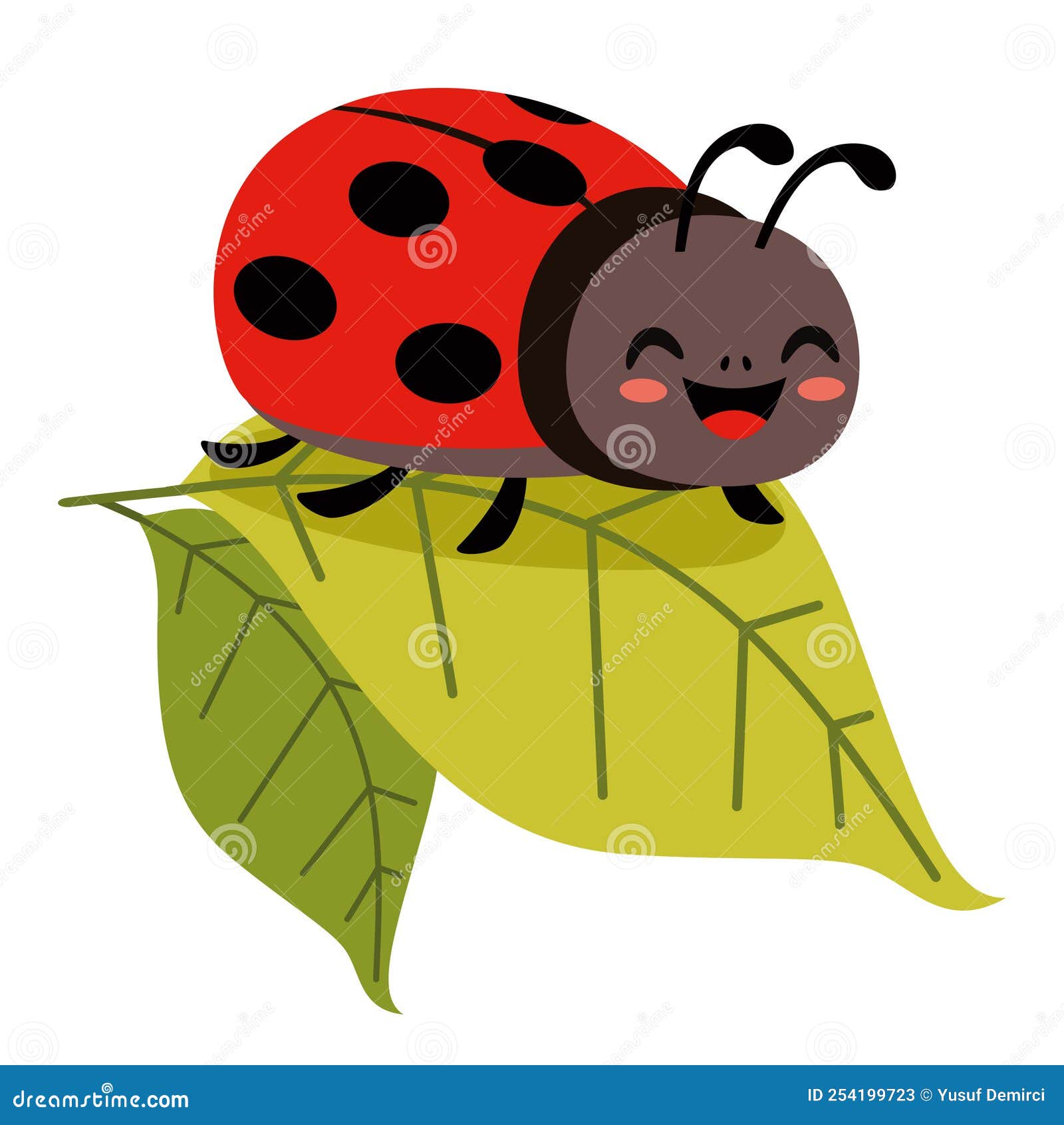 Cartoon Illustration of a Ladybug Stock Vector - Illustration of ...