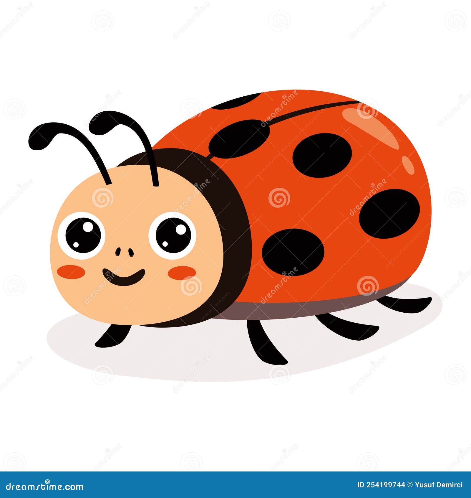 Cartoon Illustration of a Ladybug Stock Vector - Illustration of ...