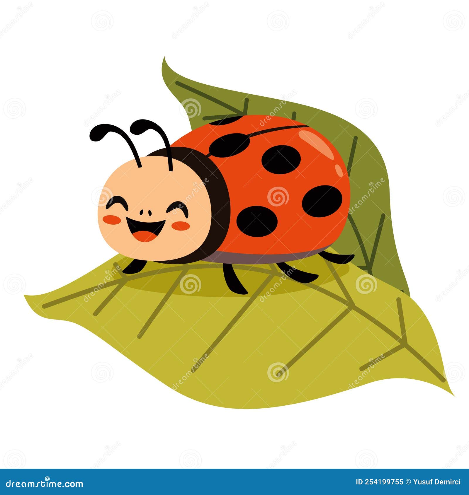 Cartoon Illustration of a Ladybug Stock Vector - Illustration of ...