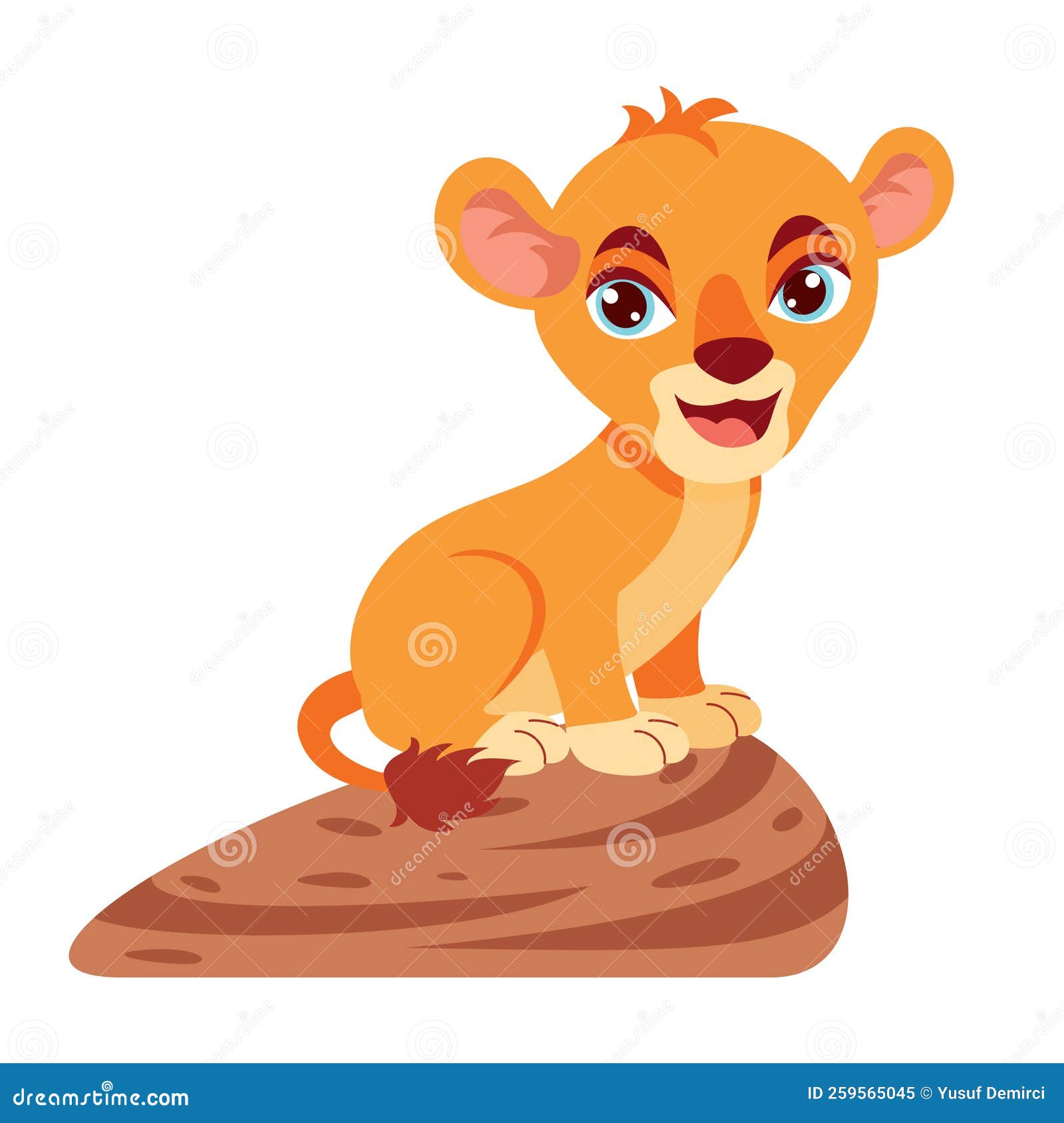 Cartoon Illustration of a Lion Stock Vector - Illustration of mascot ...