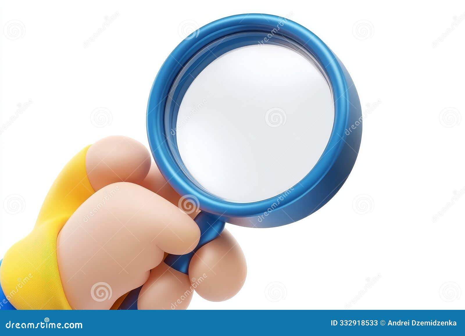 A Cartoon Illustration Of A Man With A Magnifying Glass On A White