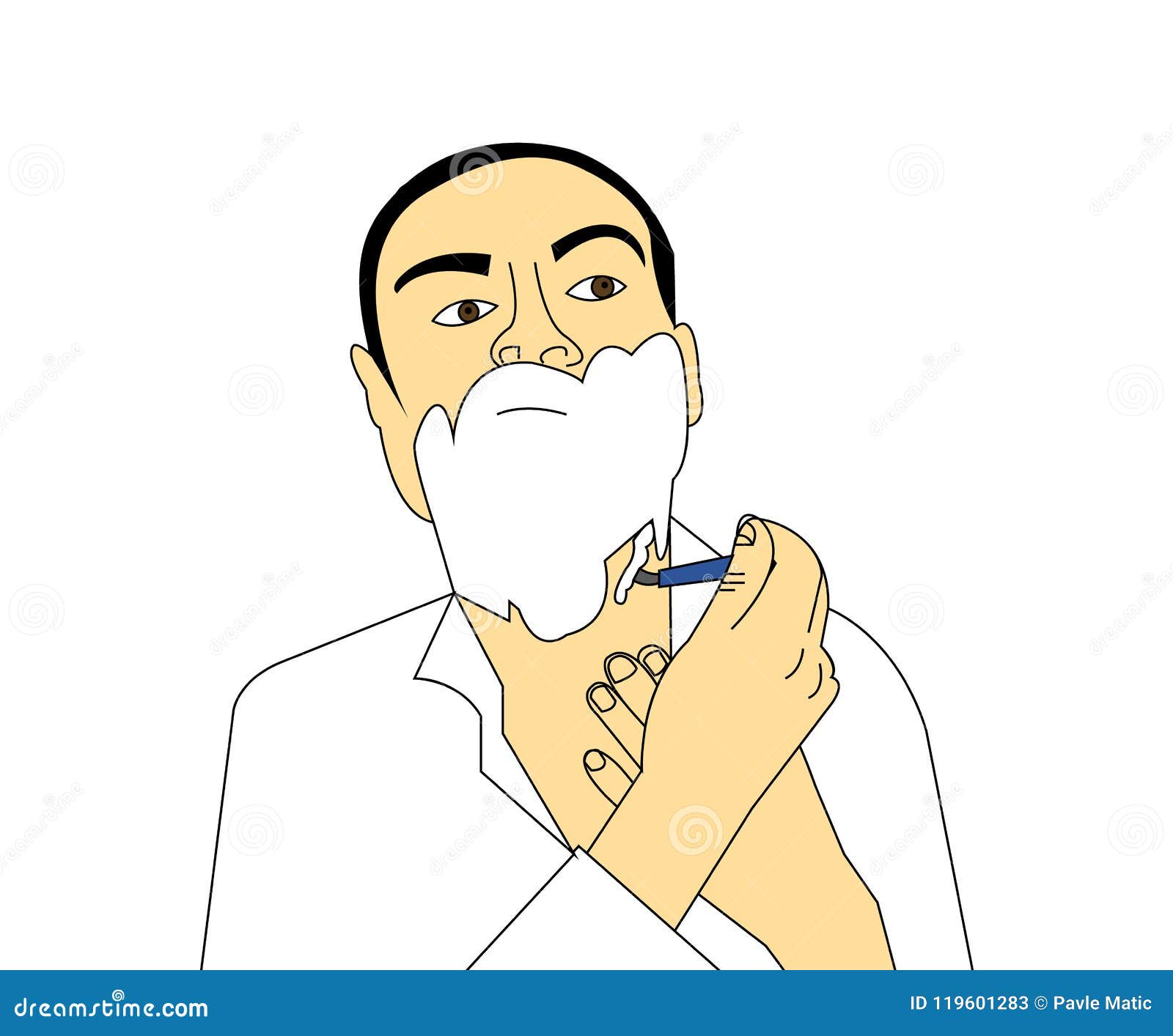 Cartoon Illustration of a Man Shaving Stock Vector - Illustration of ... Cartoon Illustration of a Man Shaving Stock Vector - Illustration of ...