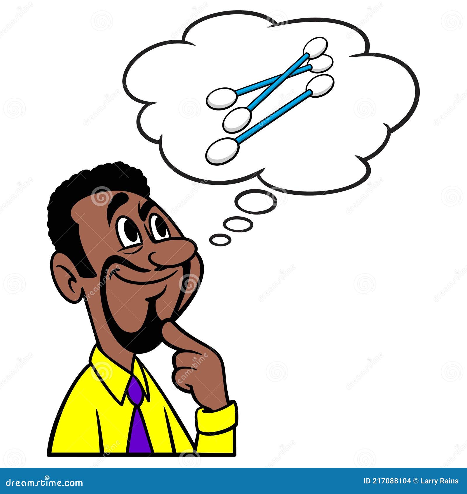 Cotton Thinking Hard Vector. Cartoon Character | CartoonDealer.com ...