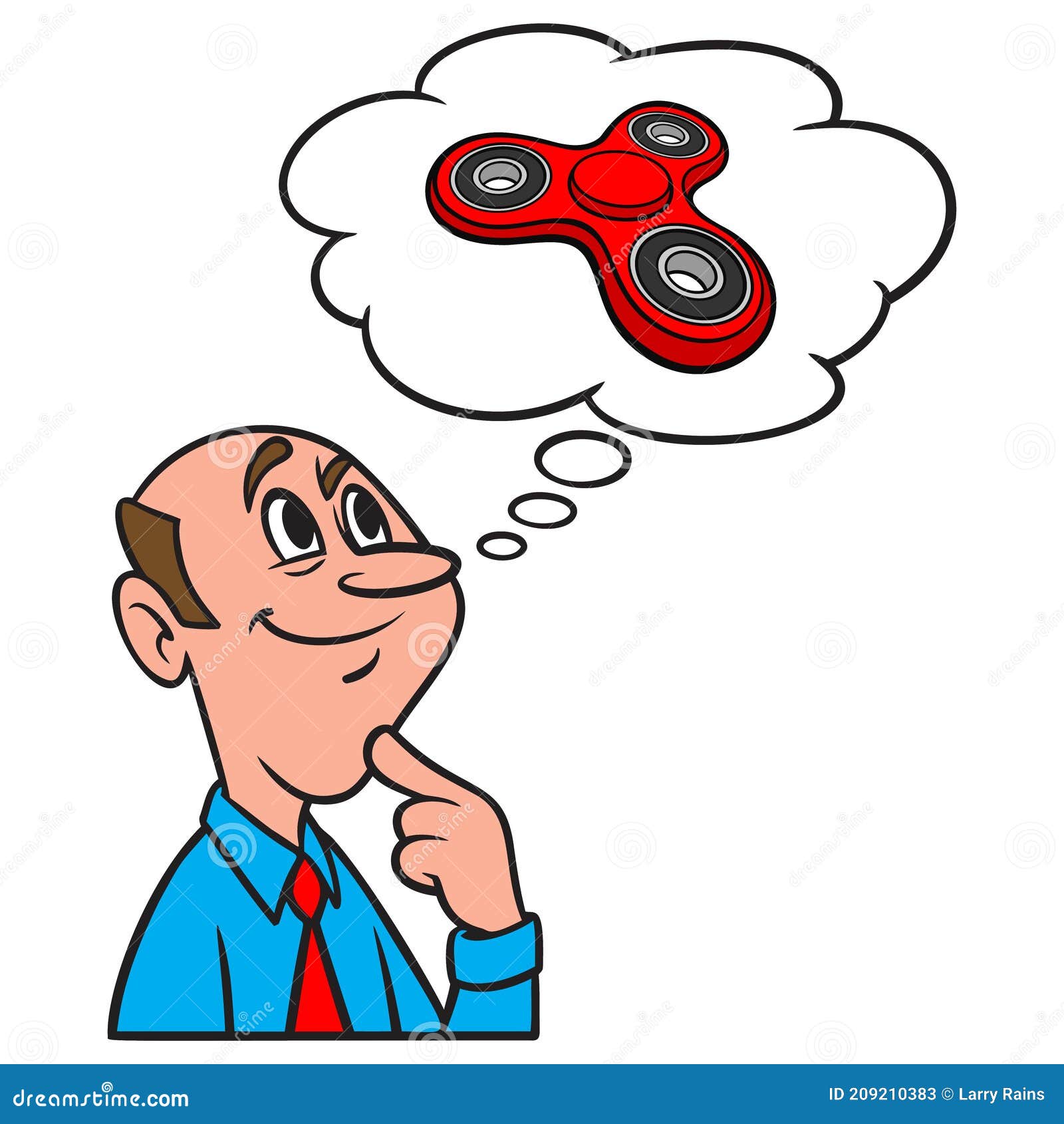 Thinking about a Fidget Spinner Stock Vector - Illustration of thinker ...