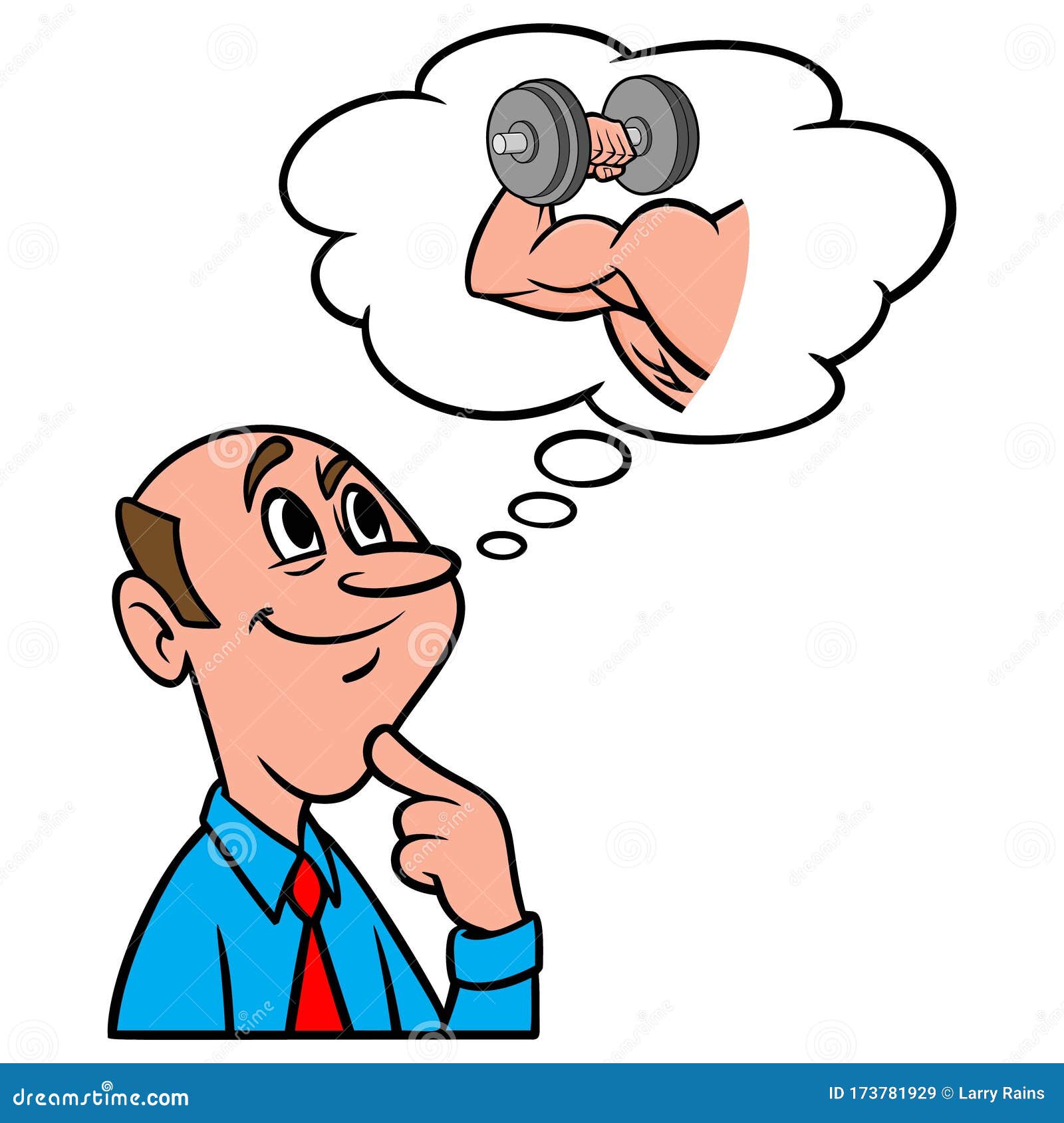 Thinking about Getting into Shape Stock Vector - Illustration of ...